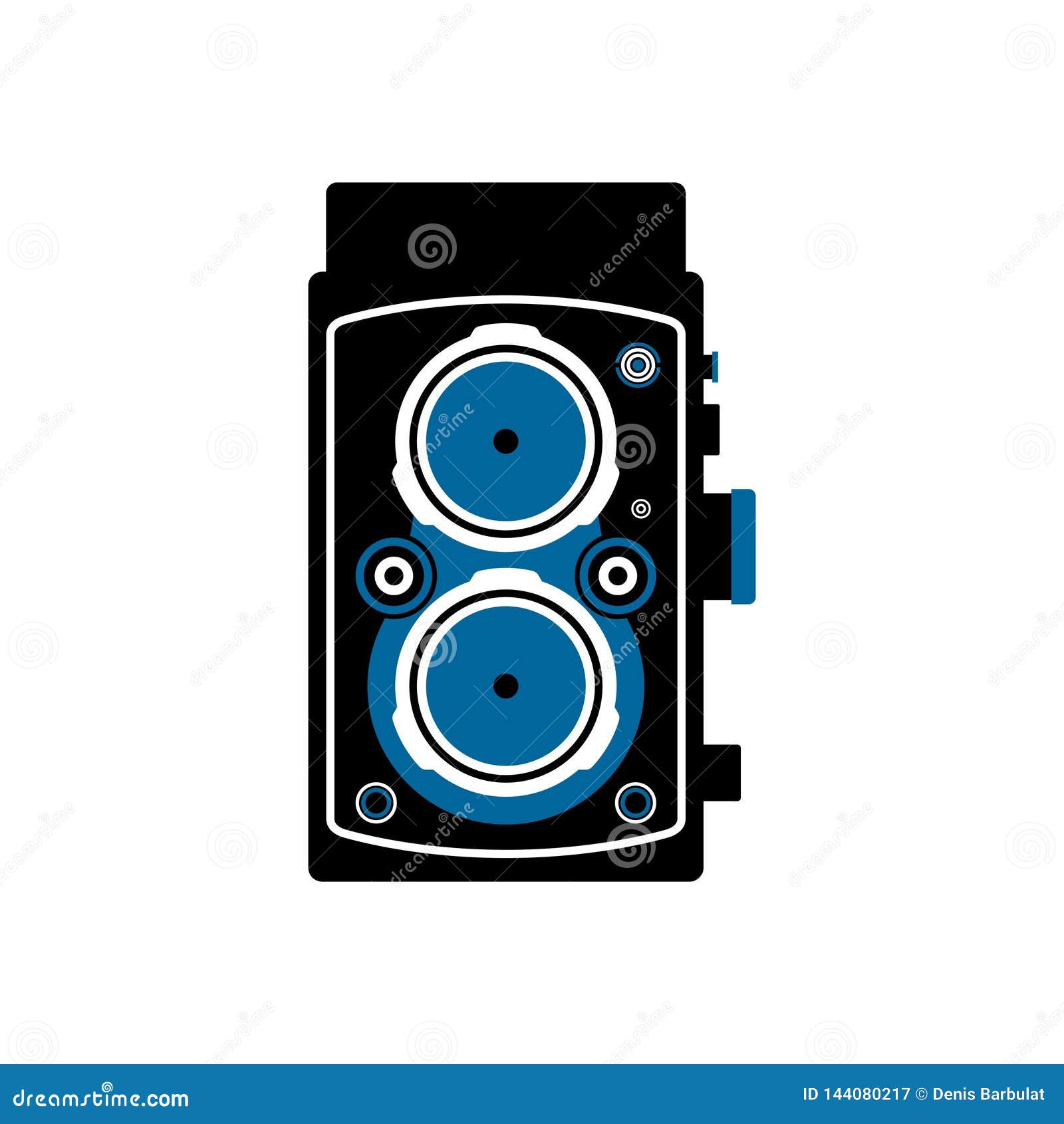 Twin-lens reflex camera stock vector. Illustration of twin - 144080217