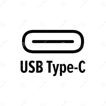 USB Type C symbol stock vector. Illustration of label - 144100483
