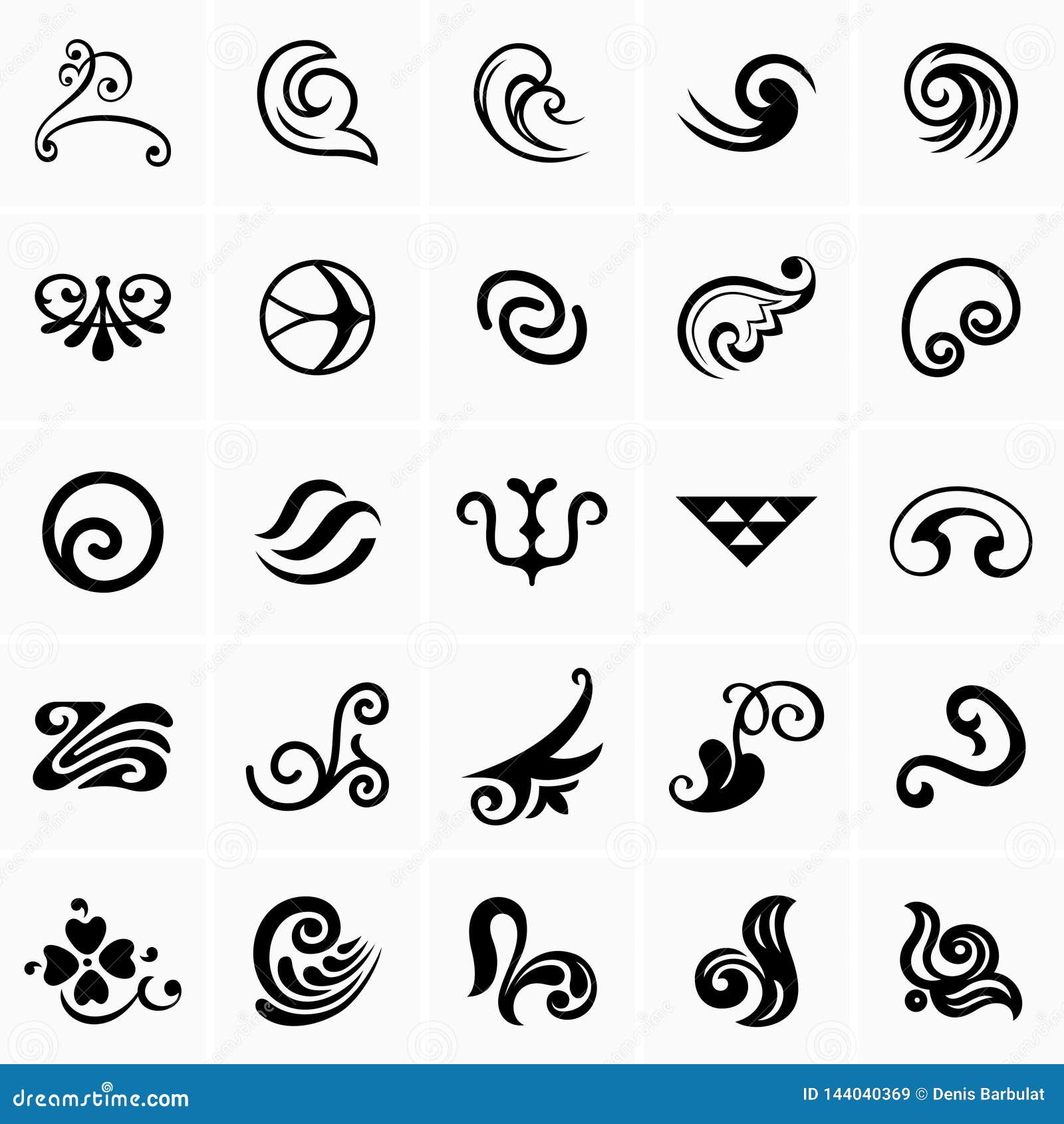 Vector Design Elements Set 2 Stock Vector - Illustration of decorate ...