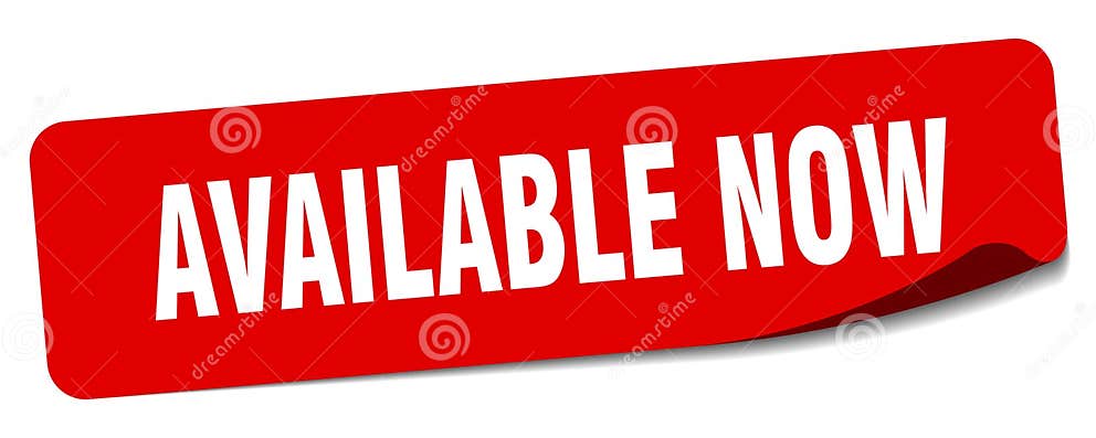 Available Now Sticker. Available Now Label Stock Vector - Illustration ...