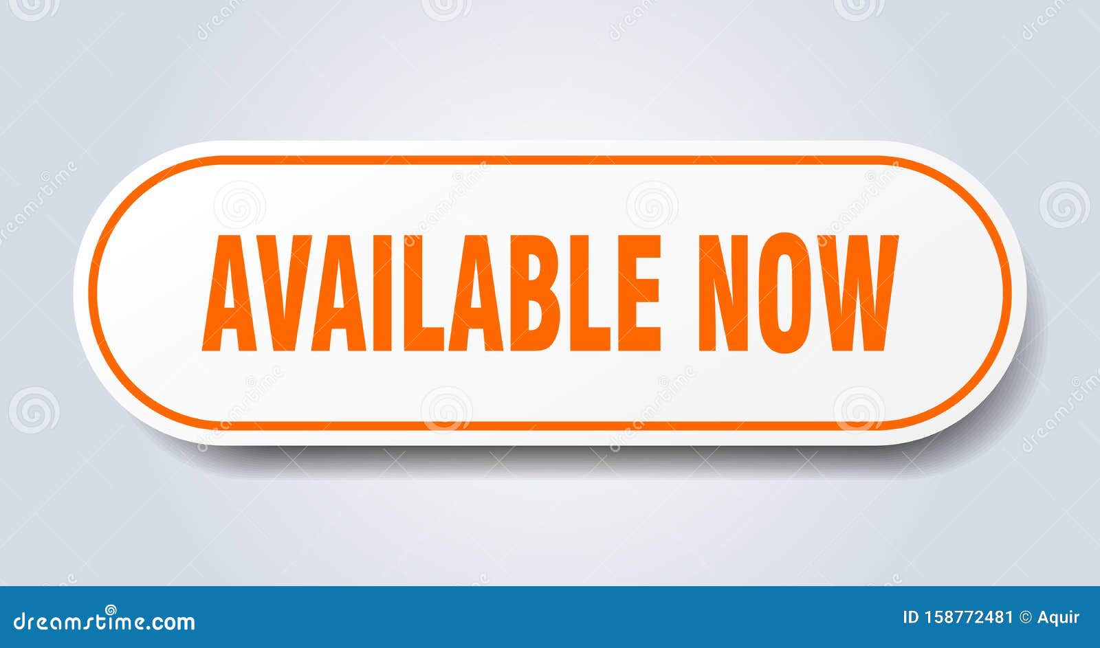Available now sticker. stock vector. Illustration of square - 158772481