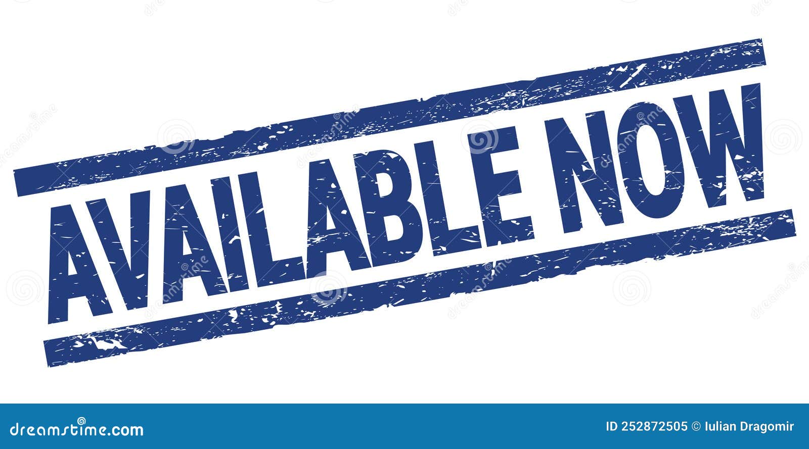 AVAILABLE NOW Text on Blue Rectangle Stamp Sign Stock Illustration ...