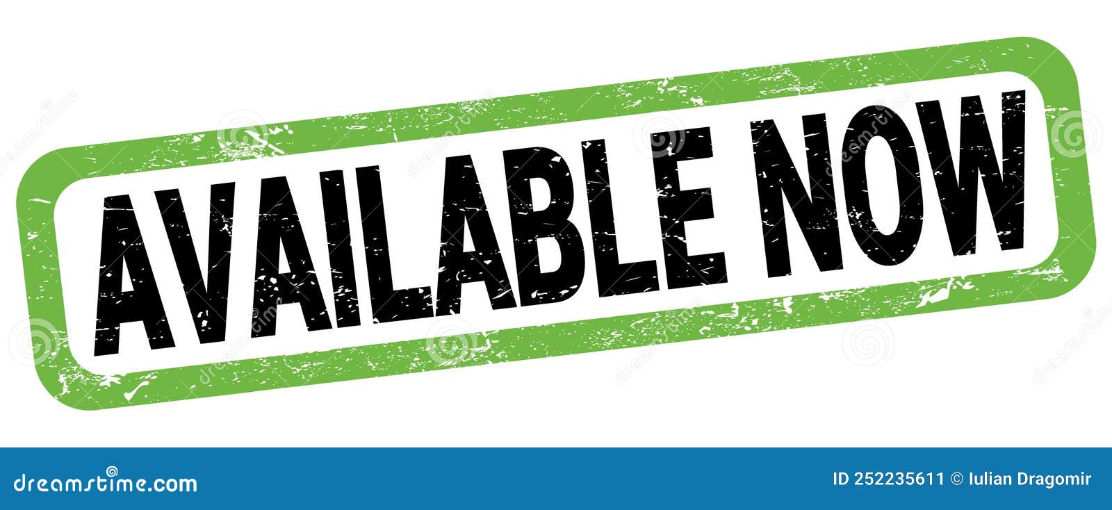 AVAILABLE NOW Text Written on Green-black Rectangle Stamp Stock Image ...