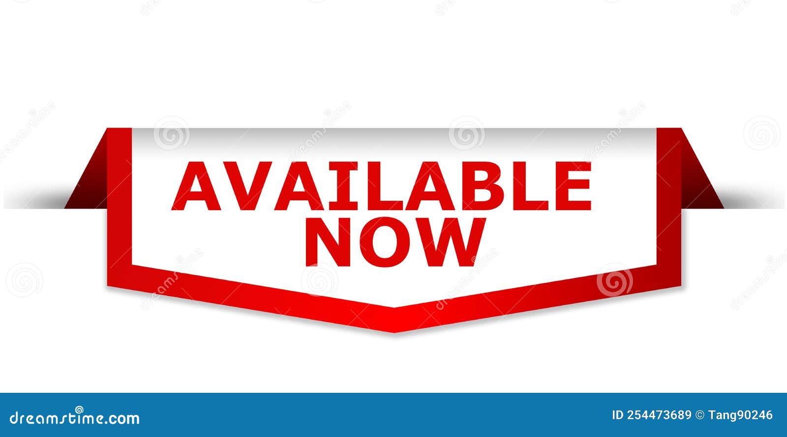 Available Now Word on Banner Isolated Stock Illustration - Illustration ...