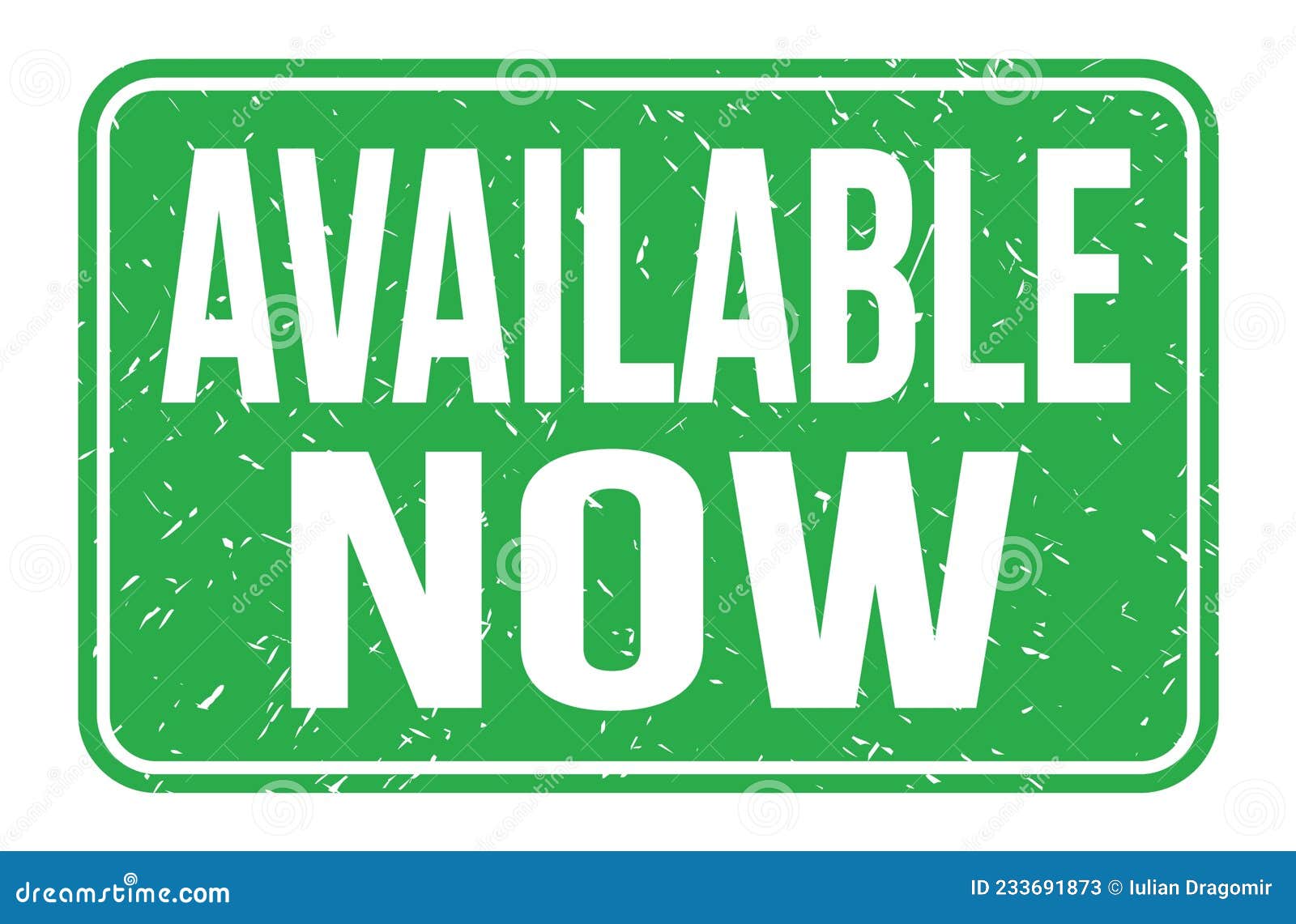 Available Now. Red Words With White Contour On Dark Blue Background ...