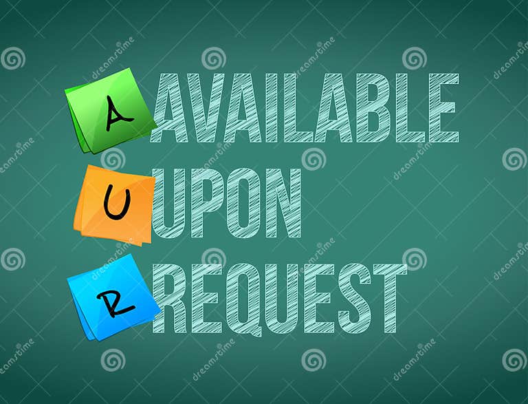 Available upon Request Post Memo Chalkboard Sign Stock Illustration ...