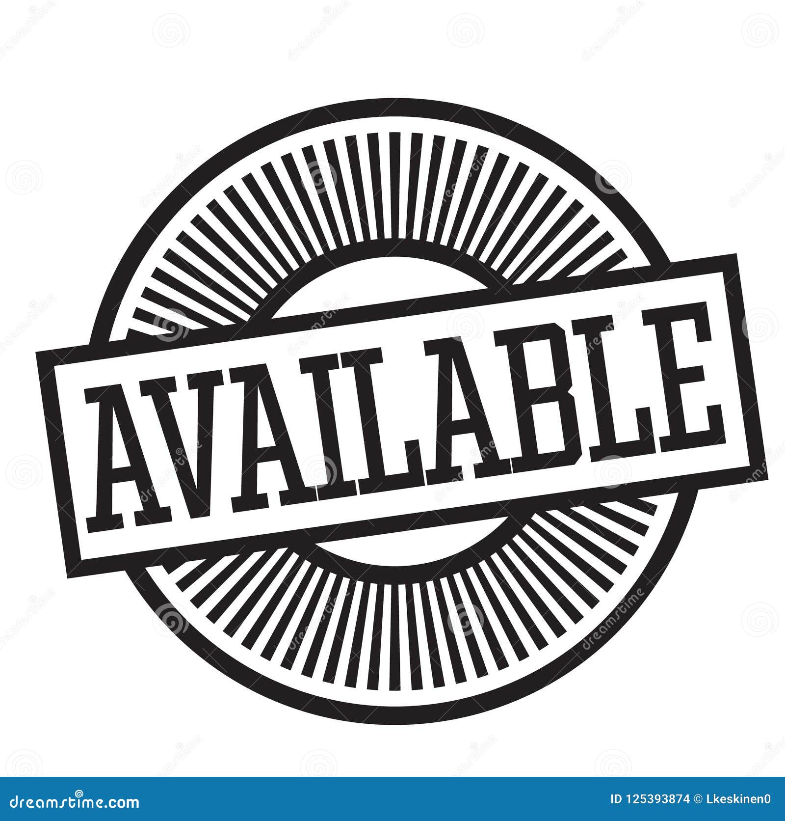 Available rubber stamp stock vector. Illustration of isolated - 125393874