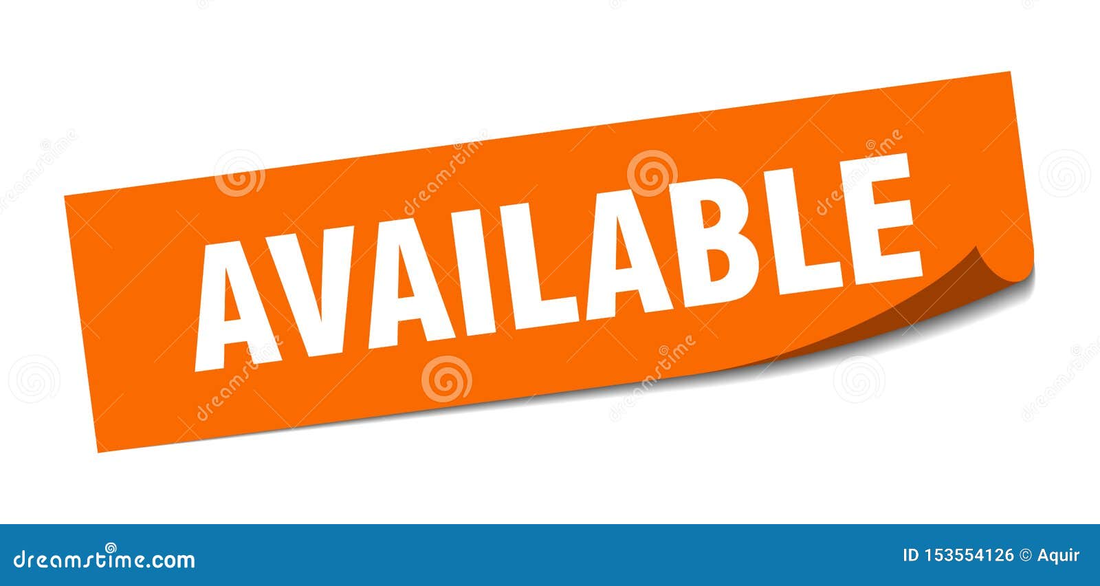 Available sticker. stock vector. Illustration of flyer - 153554126