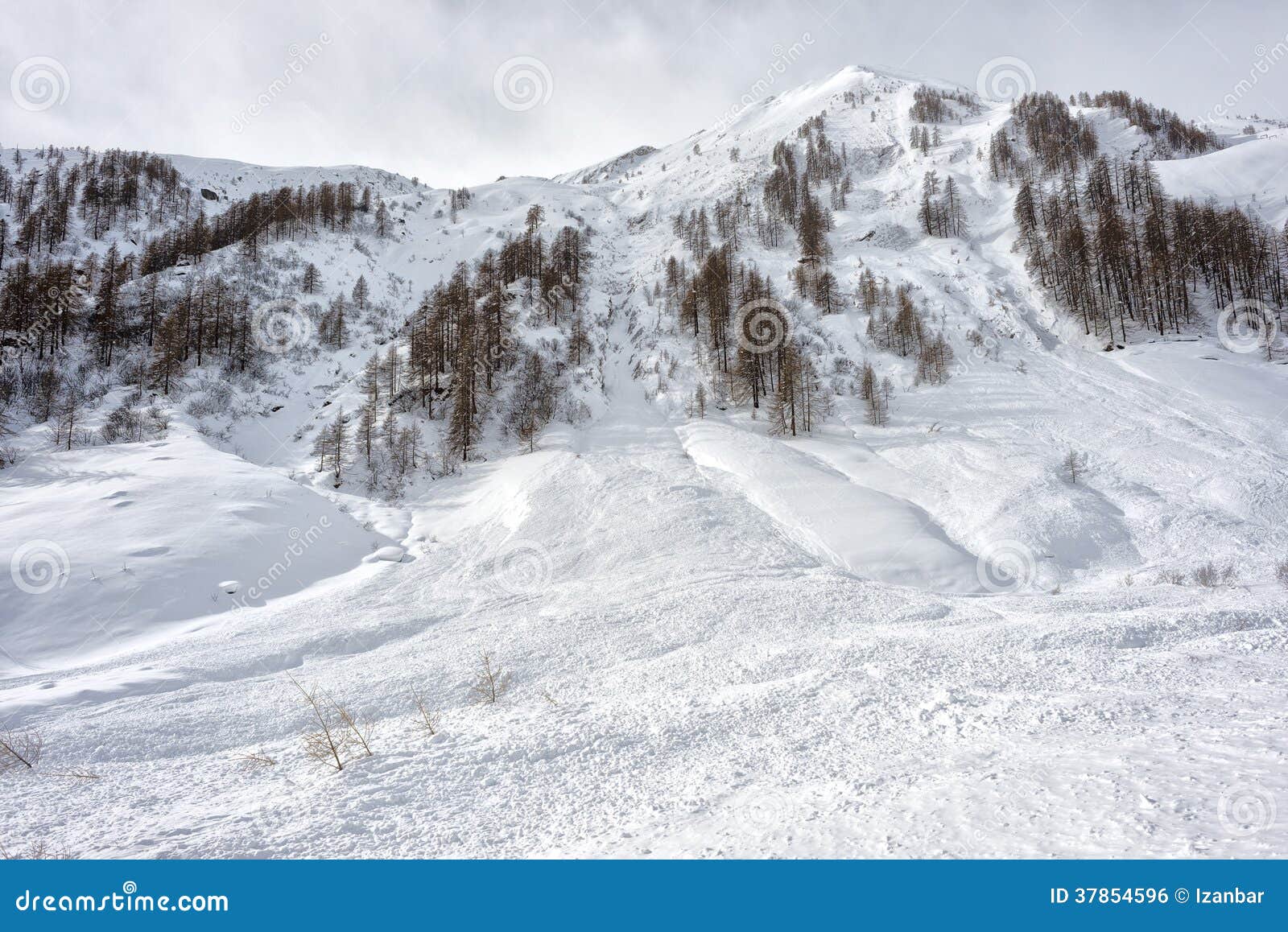 Avalanche in alps stock photo. Image of peak, avalanche - 37854596
