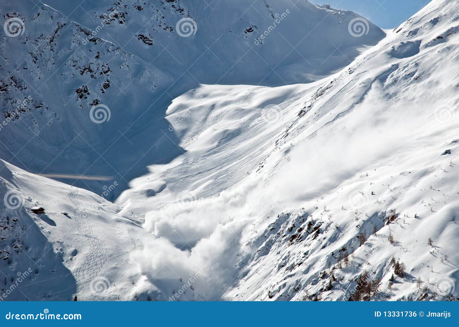 Avalanche, Austria stock photo. Image of mountain, snowslip - 13331736