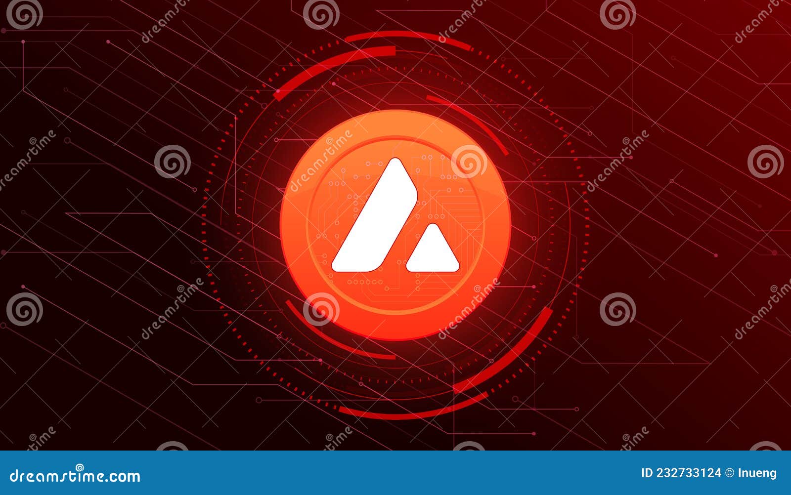 Avalanche AVAX Banner. AVAX Coin Cryptocurrency Concept Banner ...