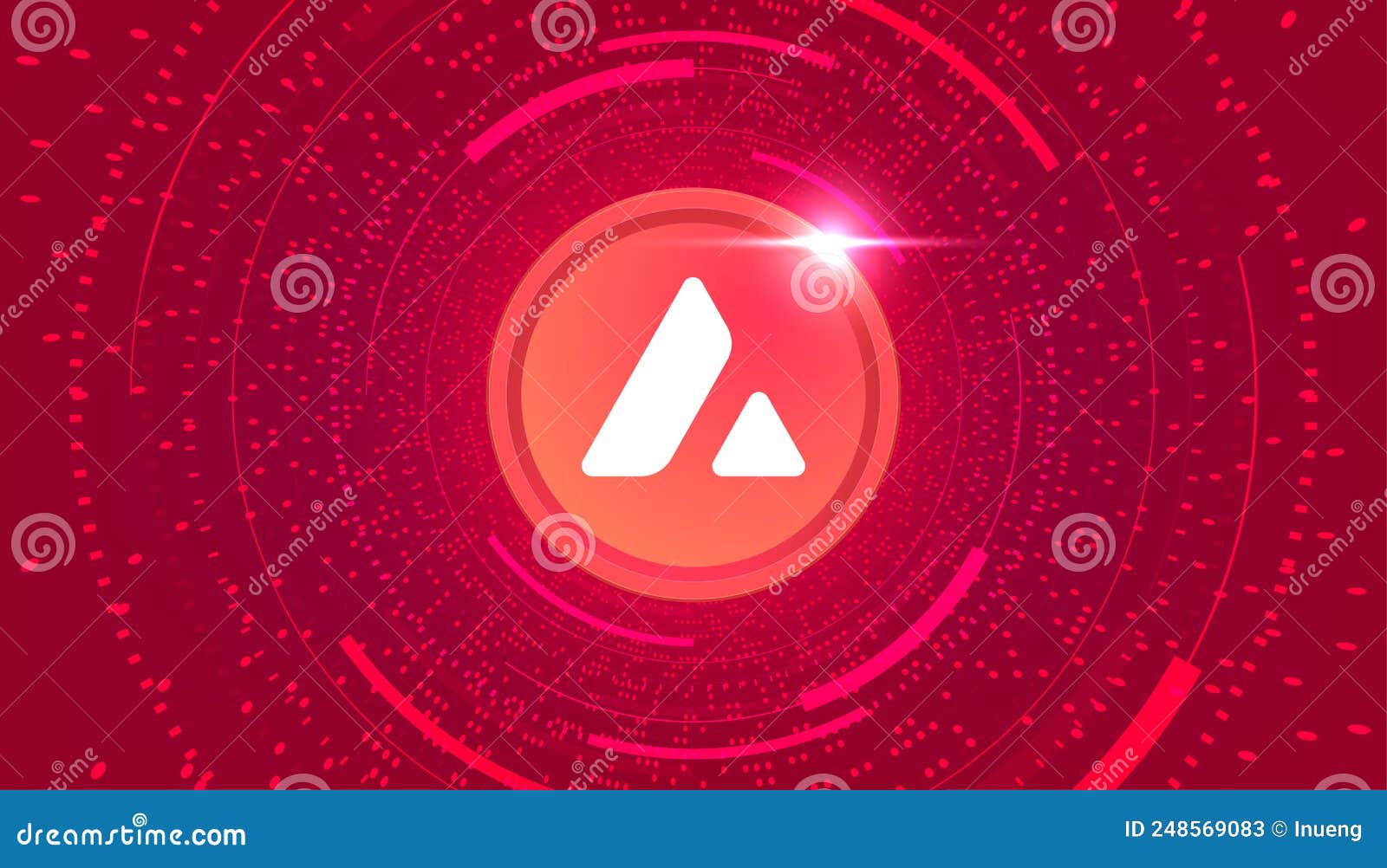 Avalanche AVAX Banner. AVAX Coin Cryptocurrency Concept Banner ...