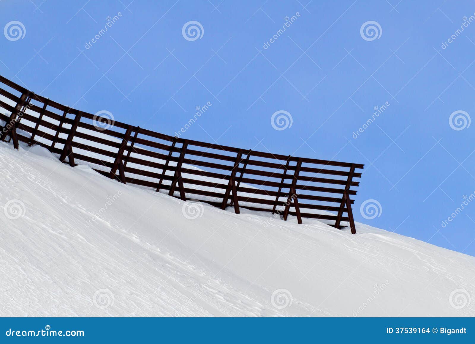 Avalanche fence stock photo. Image of fence, mountain - 37539164
