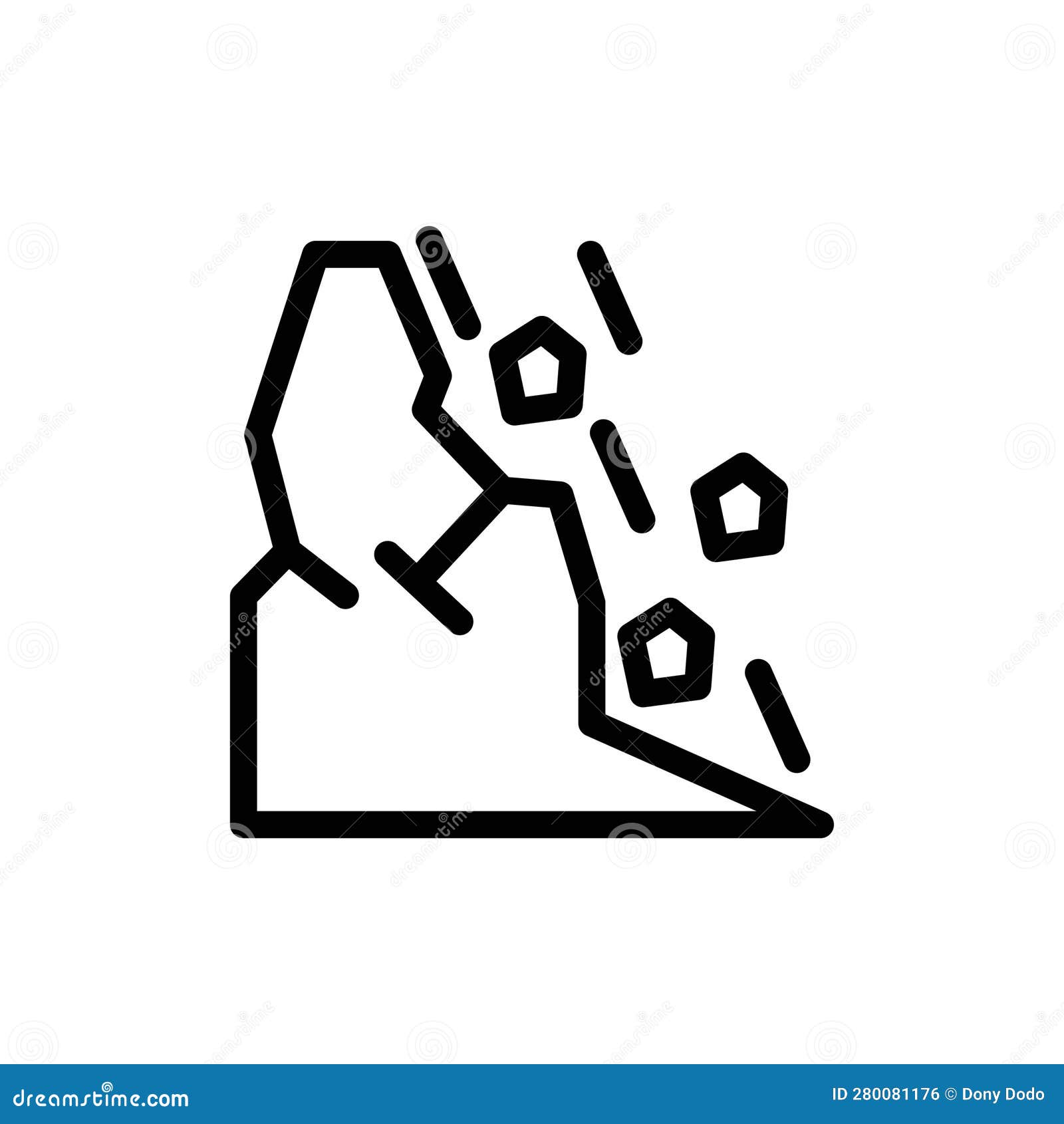 Avalanche Icon. Simple Element from Natural Disaster Collection Stock ...