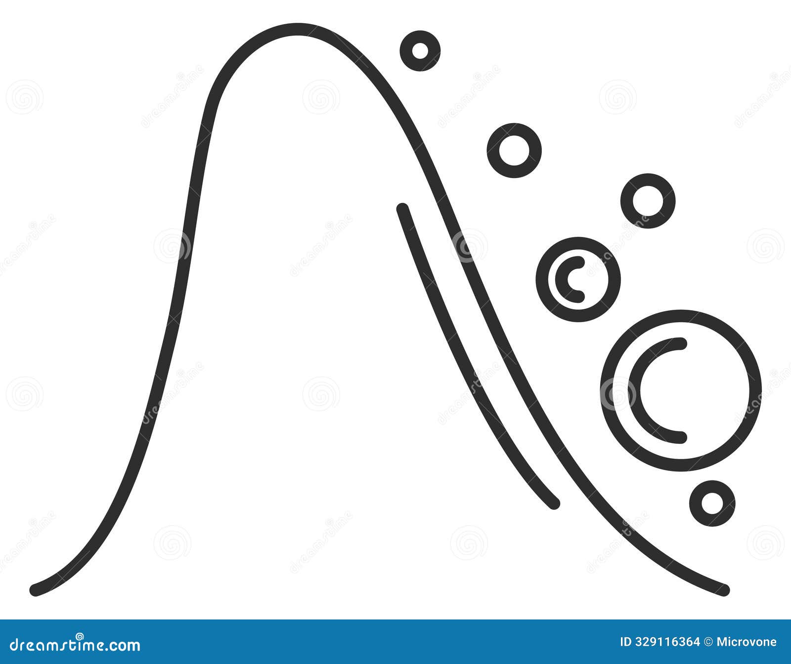 Avalanche Line Icon. Snow Falling Mountain Slope Stock Illustration ...