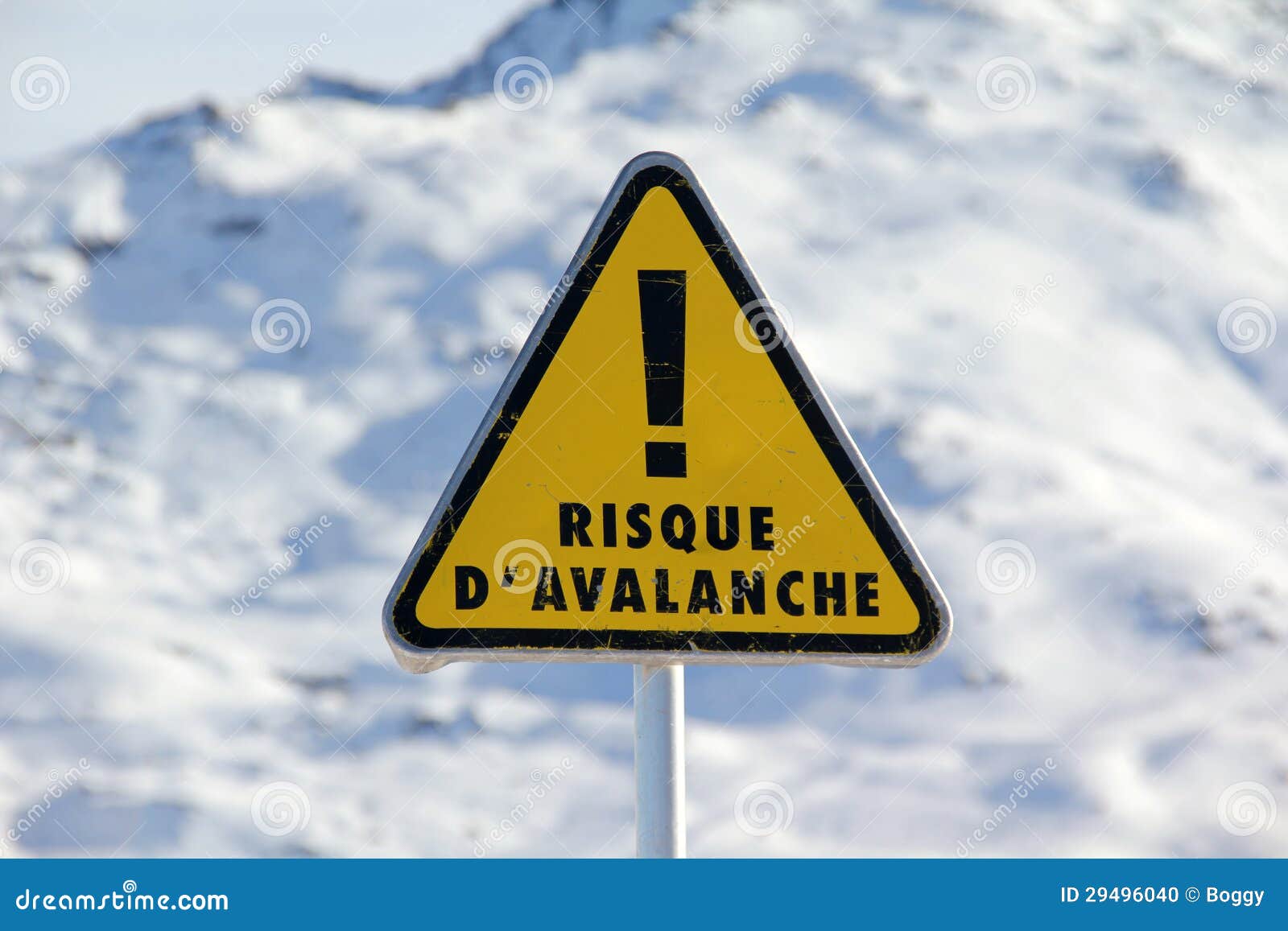 Avalanche sign stock photo. Image of danger, caution - 29496040