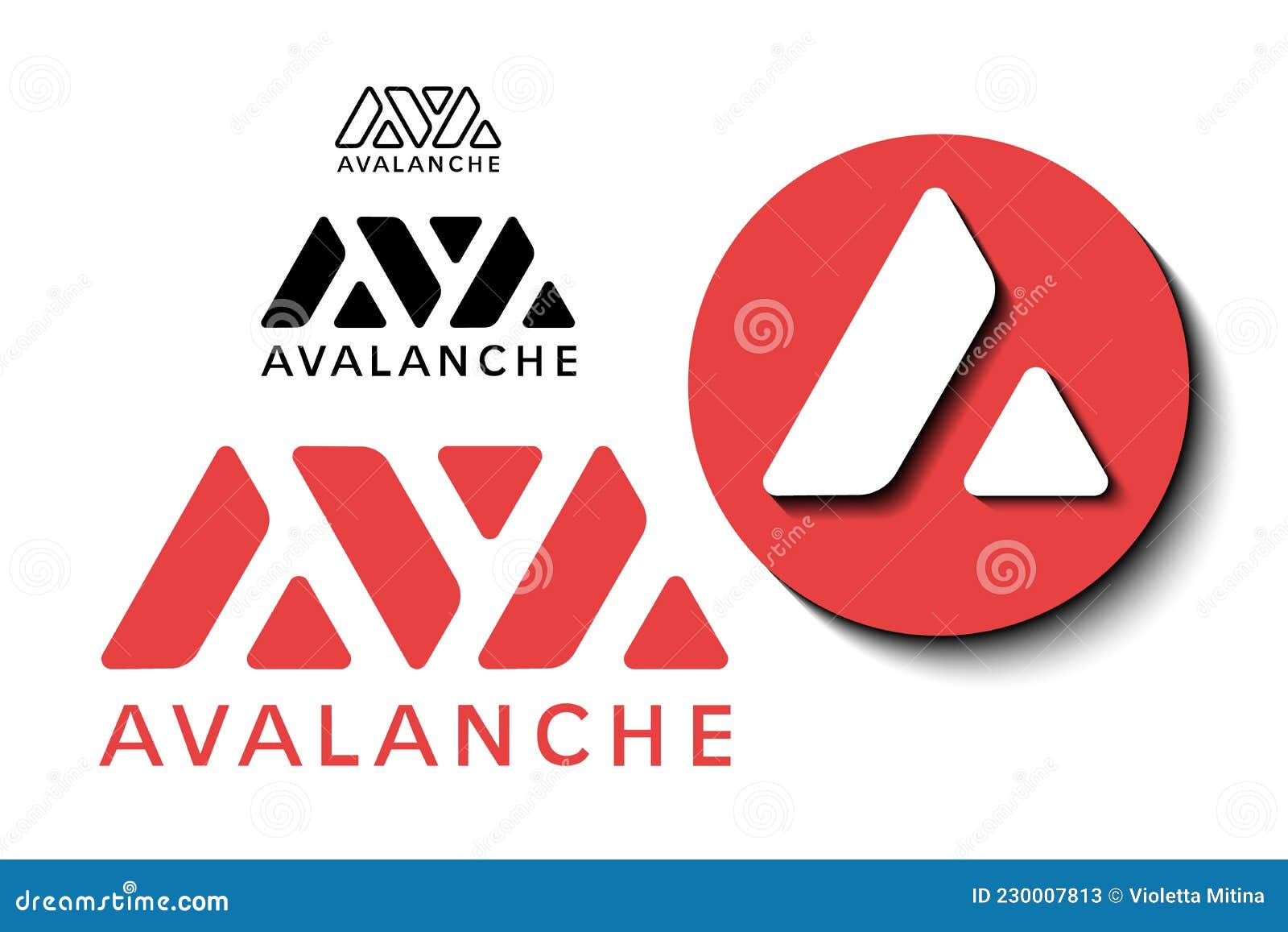 Avalanche Vector Logo Text Icon Author S Development Editorial Stock ...