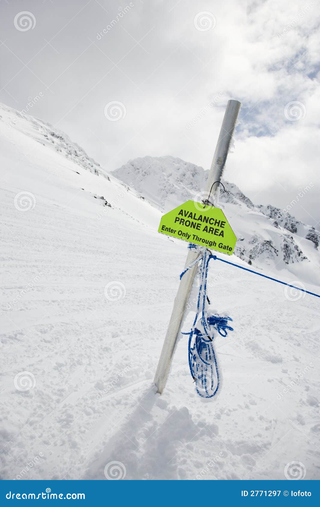 Avalanche warning sign. stock image. Image of area, sport - 2771297