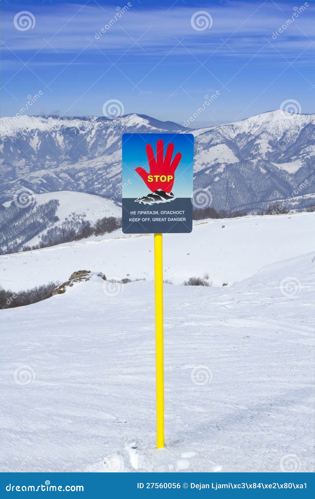 Avalanches sign warning stock photo. Image of protection - 27560056