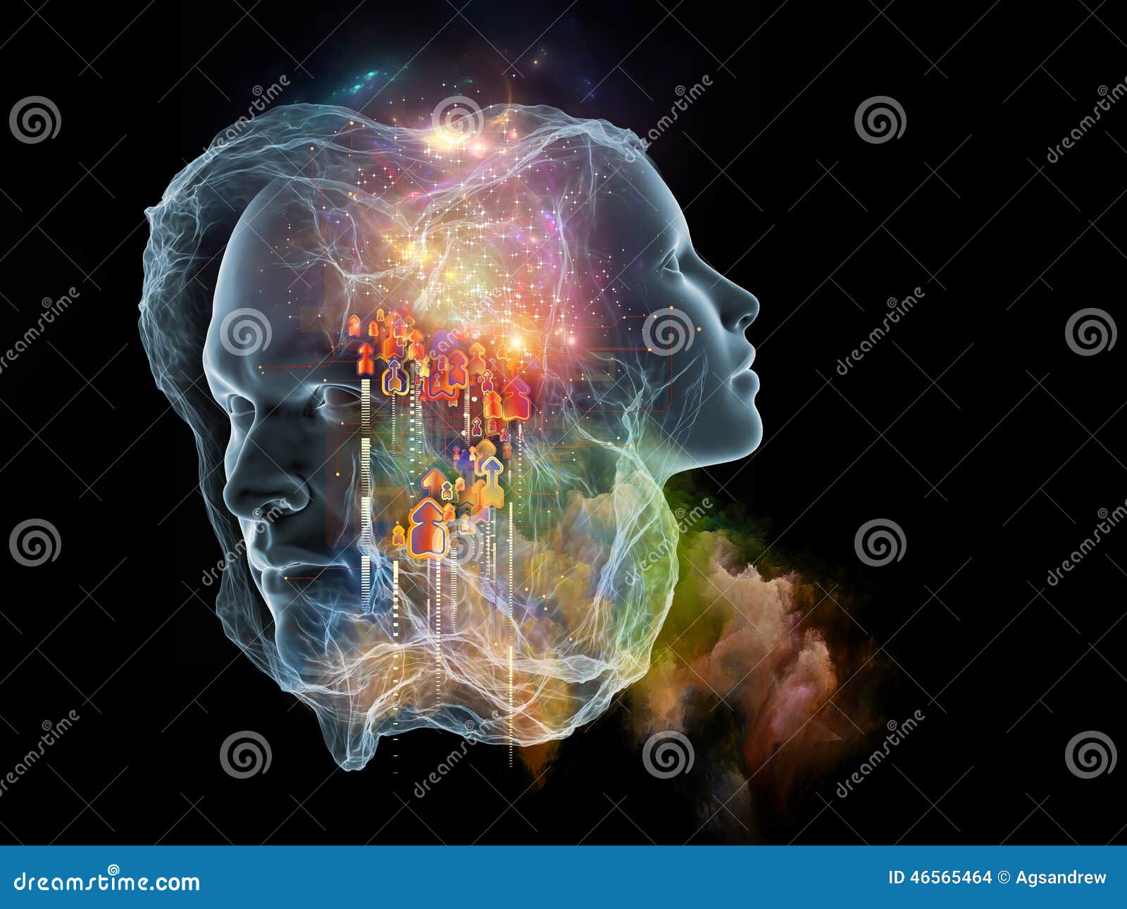 Avance del intelecto stock de ilustración. Ilustración de aislado ...