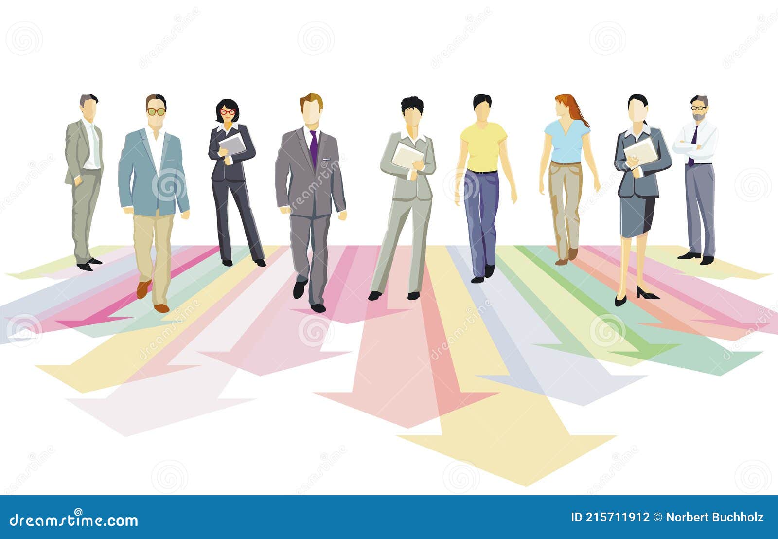 Avancer Ensemble, Illustration Illustration de Vecteur - Illustration ...