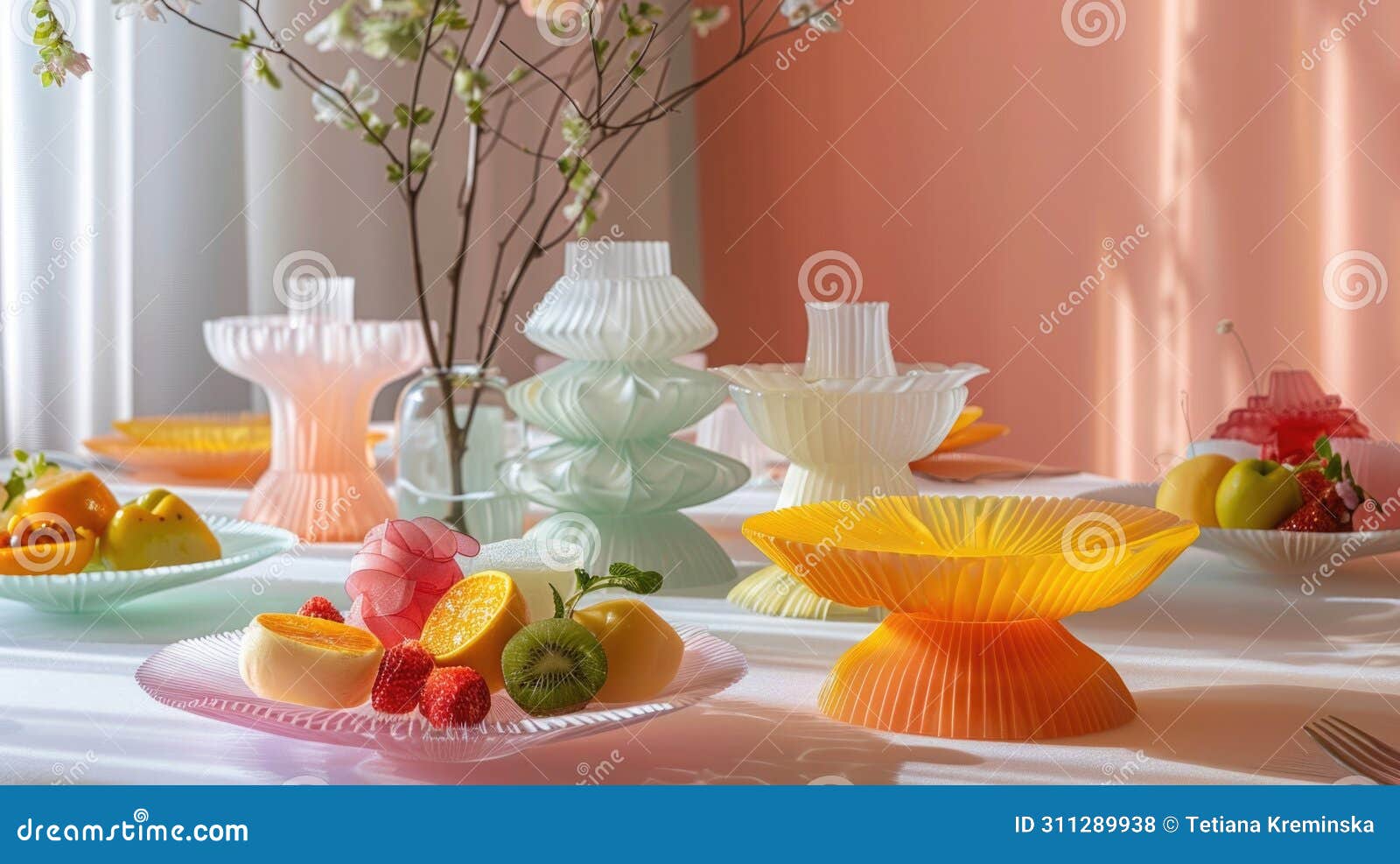 An Avant-garde Dining Setup with Dishes that Visually Represent Their ...