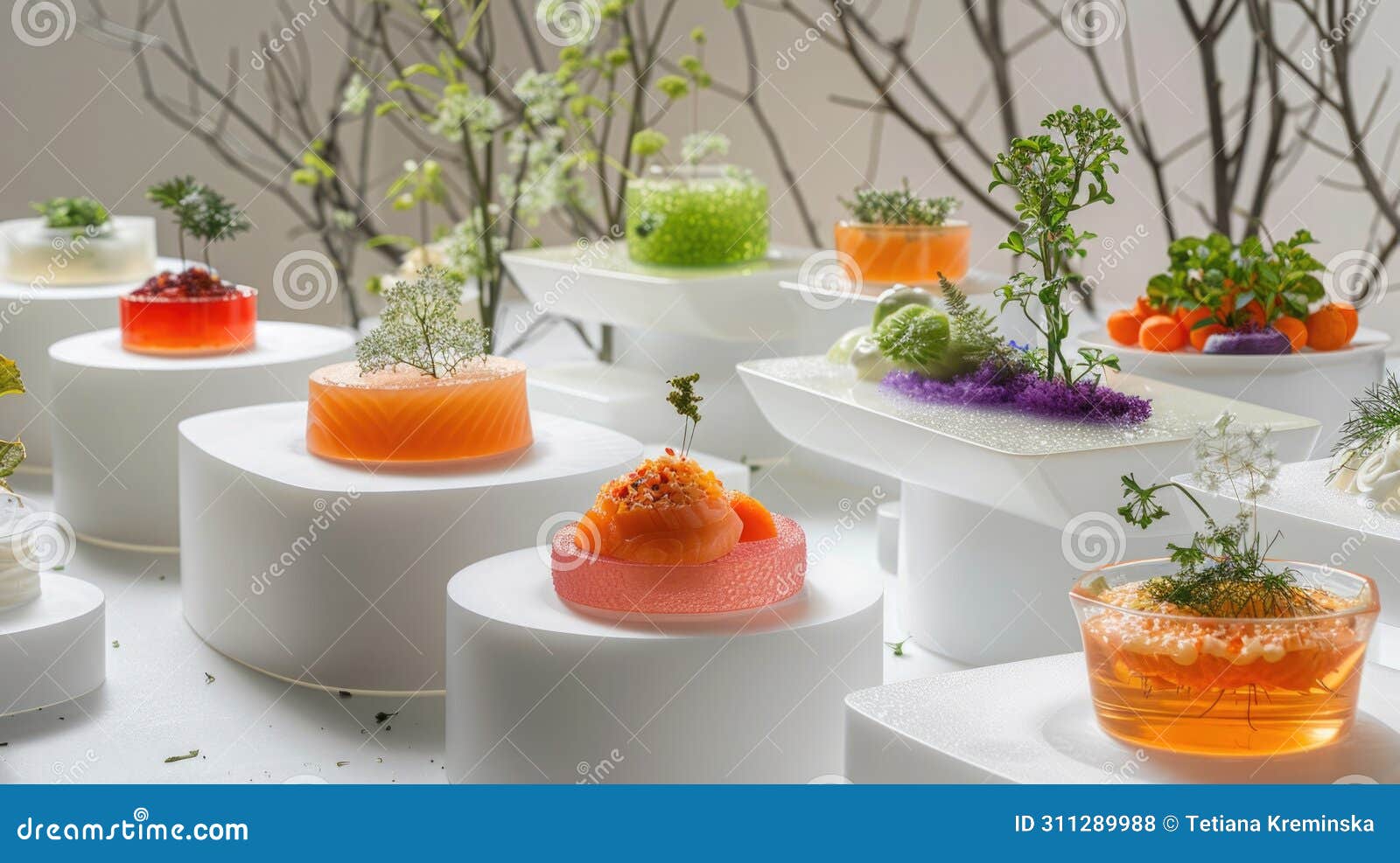 An Avant-garde Dining Setup with Dishes that Visually Represent Their ...