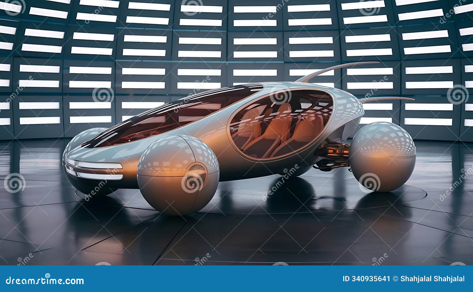 Avant-Garde Evolution: the Eccentric Alien Car of the Future. Stock ...