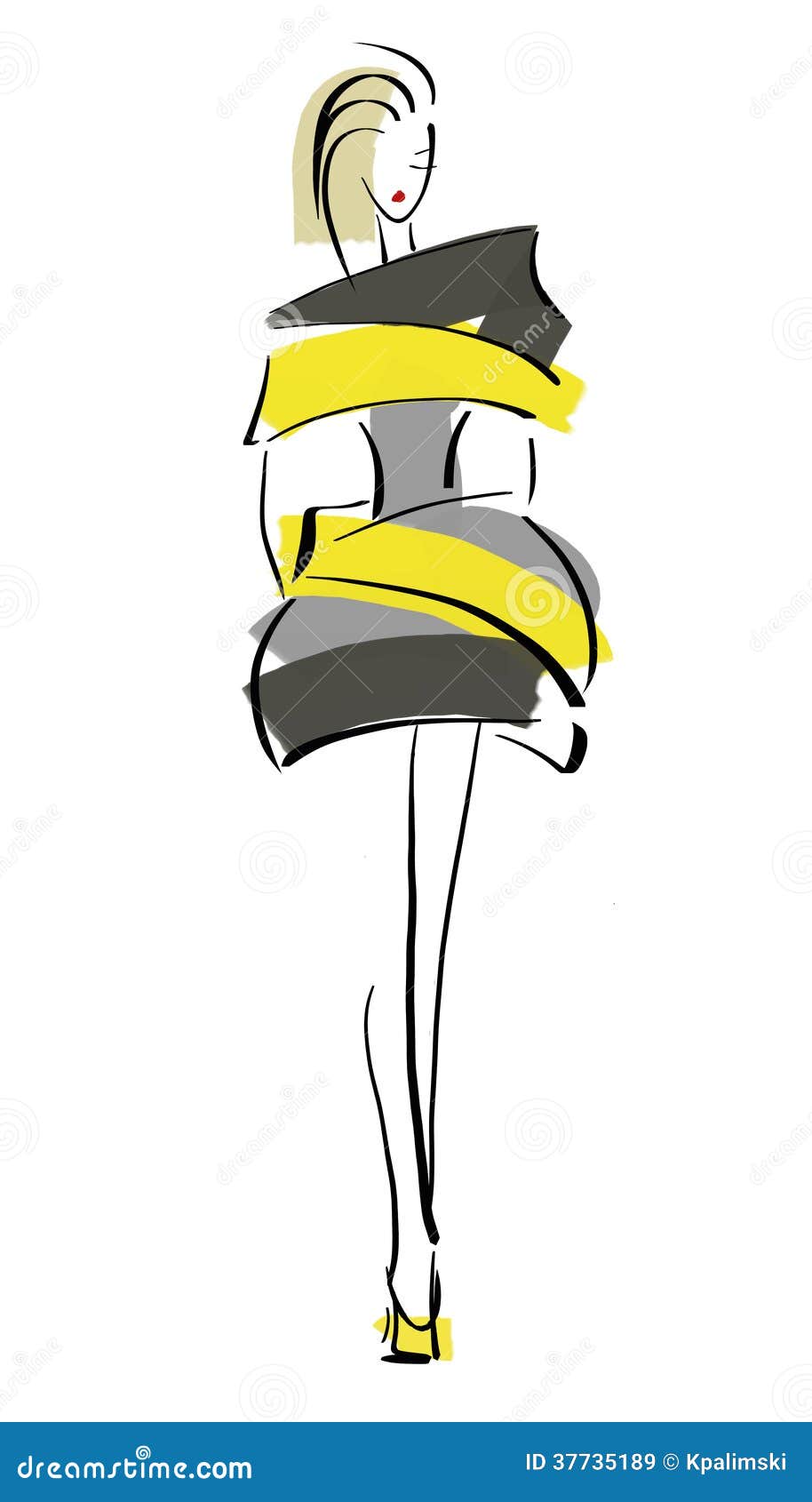 Avant-garde Avatar, Colorful Drawing Created In Cubism Style. Vector ...