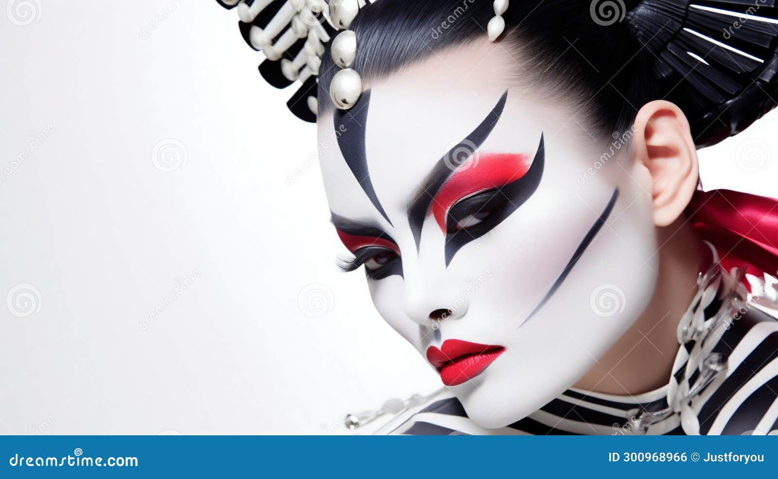 Avant-Garde Makeup with Geometric Patterns and Bold Colors. Generative ...