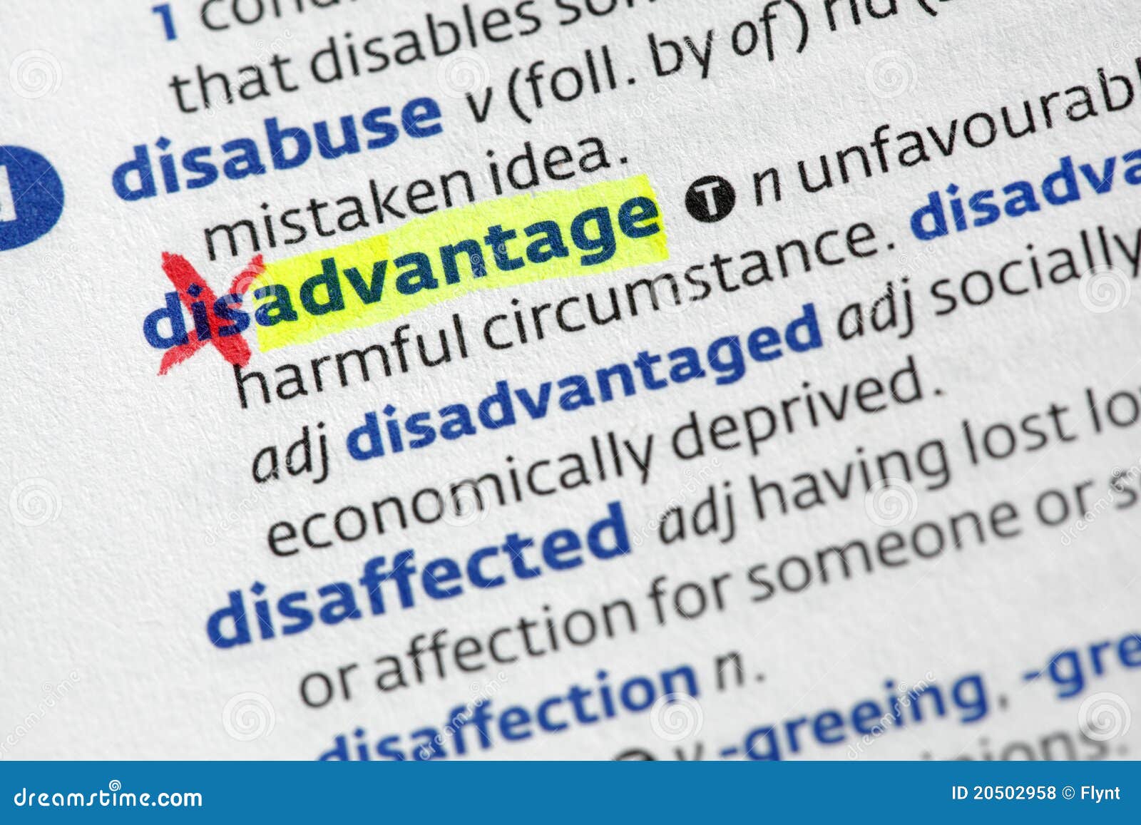 Avantage de désavantage photo stock. Image du avantage - 20502958