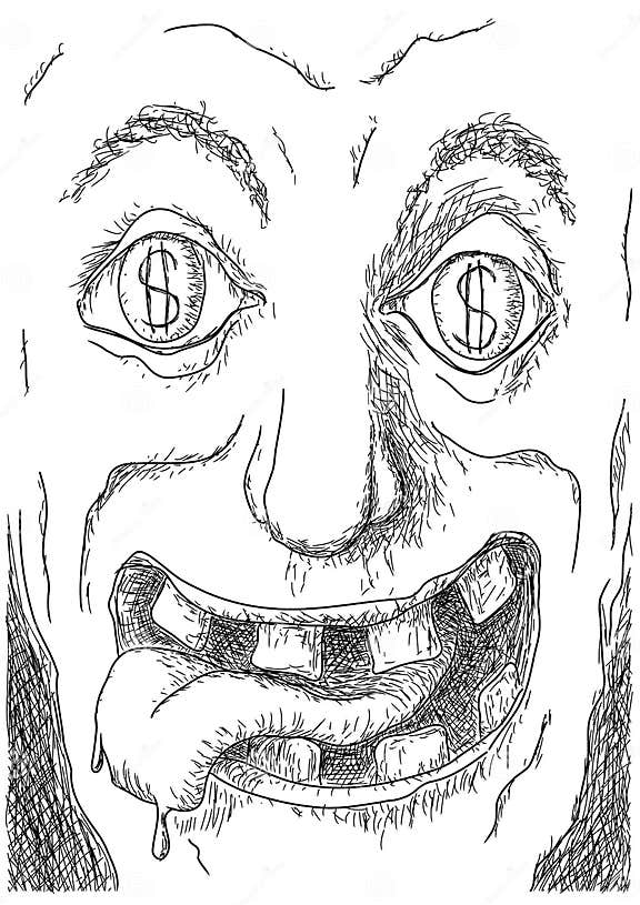 Avarice stock vector. Illustration of greedy, rich, corruption - 20123419