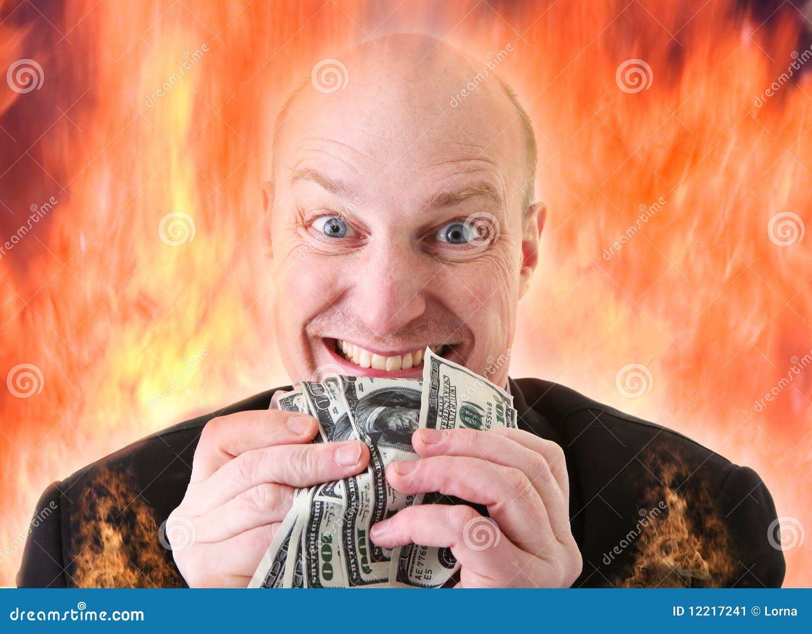 Avarice Deadly Sin of Greed Dollars Stock Image - Image of cash ...