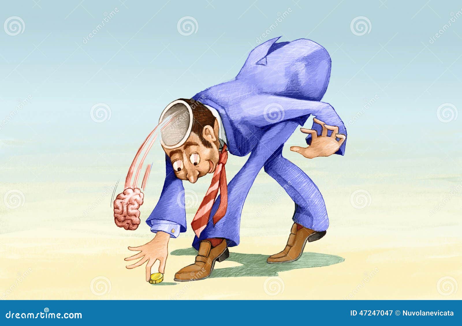 Avaricia stock de ilustración. Ilustración de estupidez - 47247047