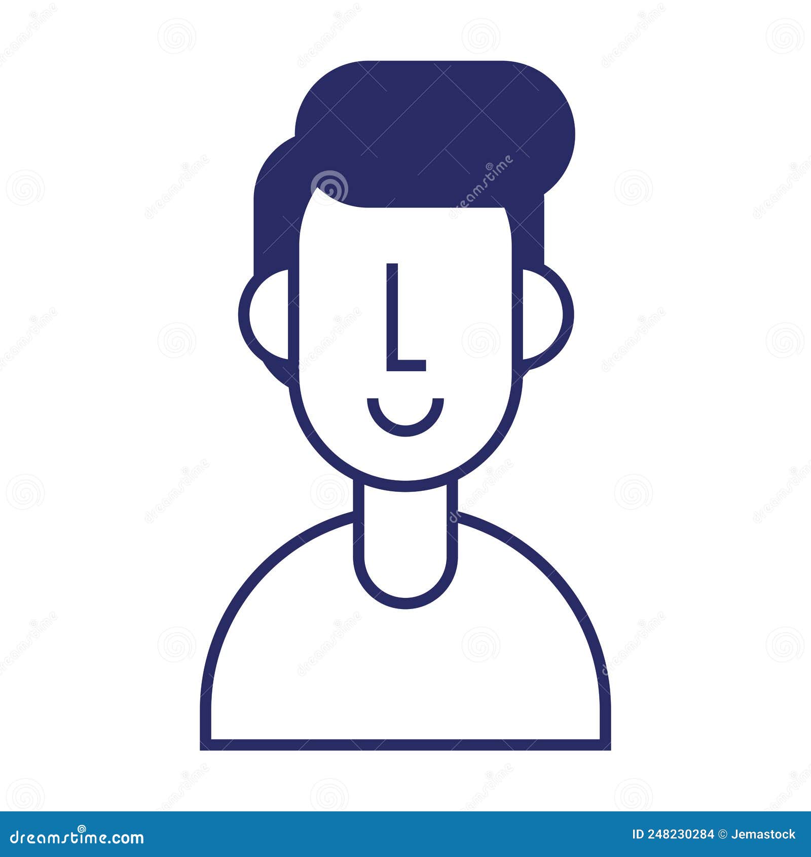 Avatar azul ilustración del vector. Ilustración de moderno - 248230284