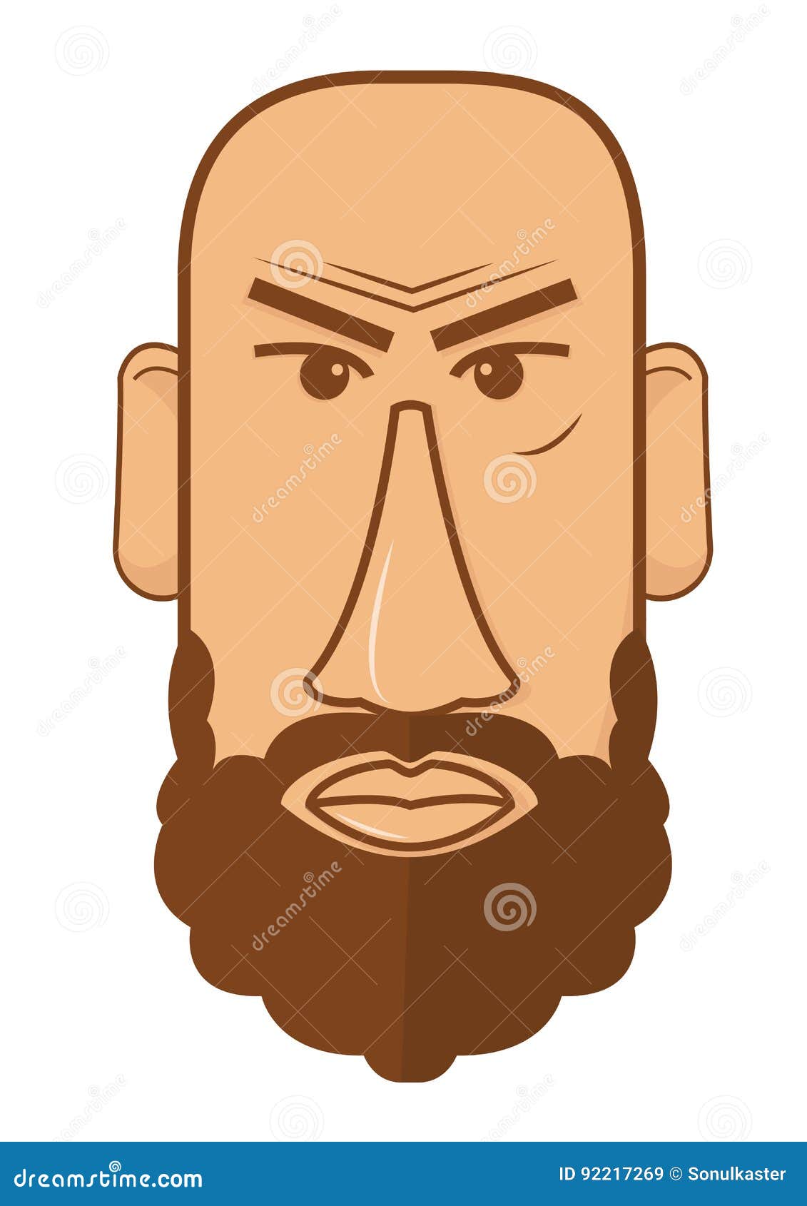 Avatar of Bald Male with Beard Vector Illustration Flat Style Stock ... Avatar of Bald Male with Beard Vector Illustration Flat Style Stock ...