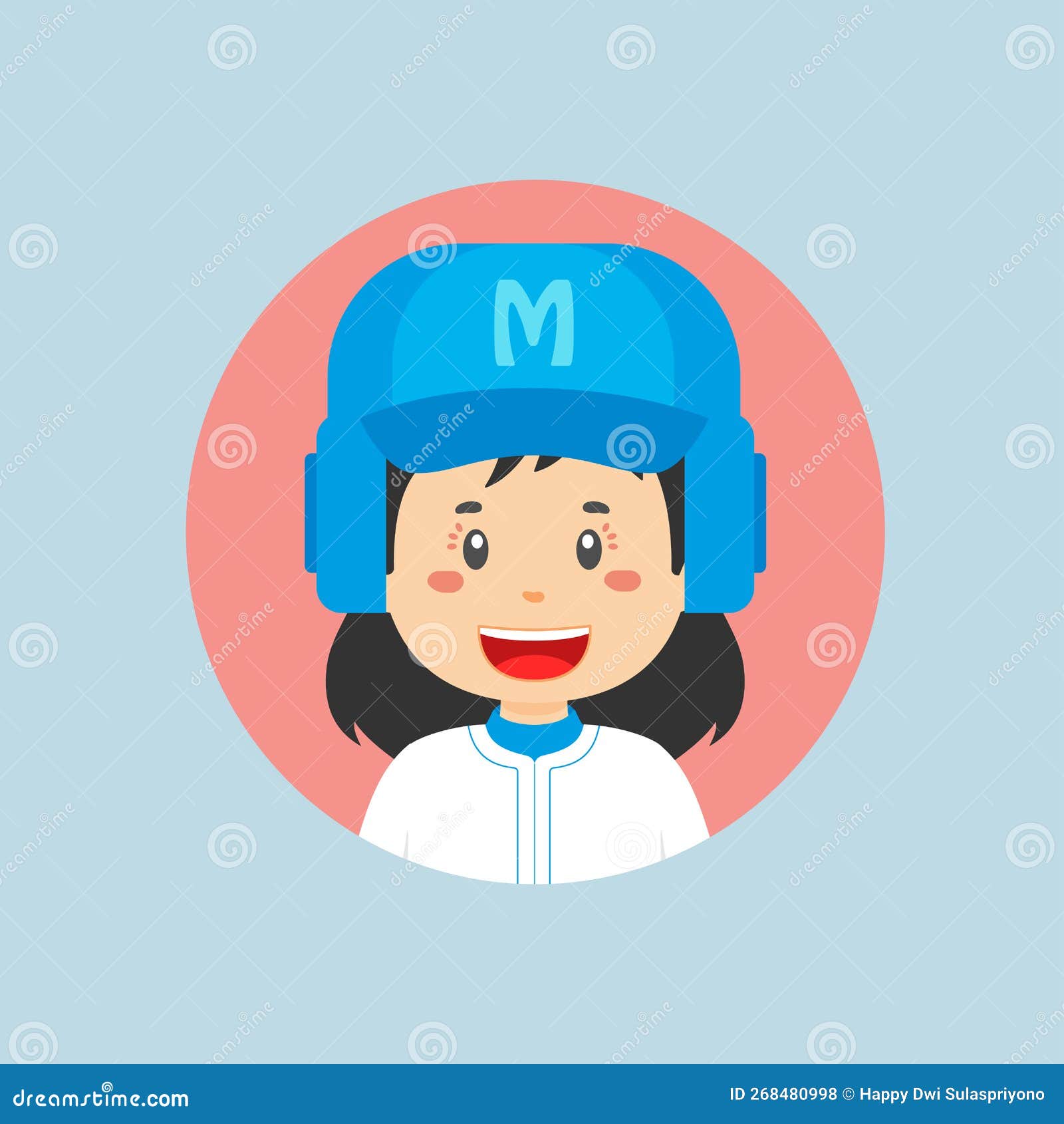 Avatar of a Baseball Player Character Stock Vector - Illustration of ...