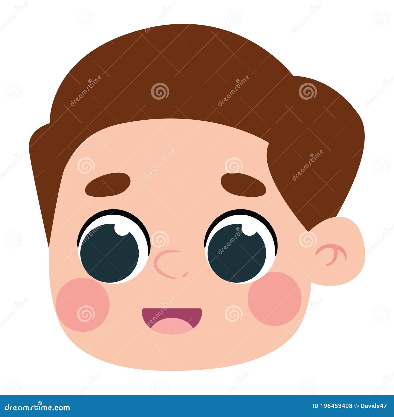 Avatar of a boy cartoon stock vector. Illustration of vector - 196453498