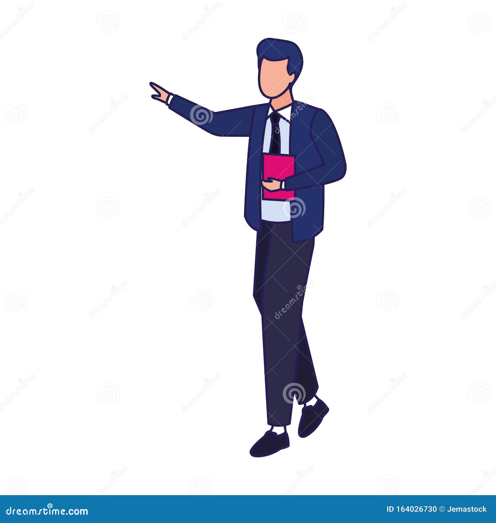 Avatar Business Man Holding Documents Icon Stock Vector - Illustration ...