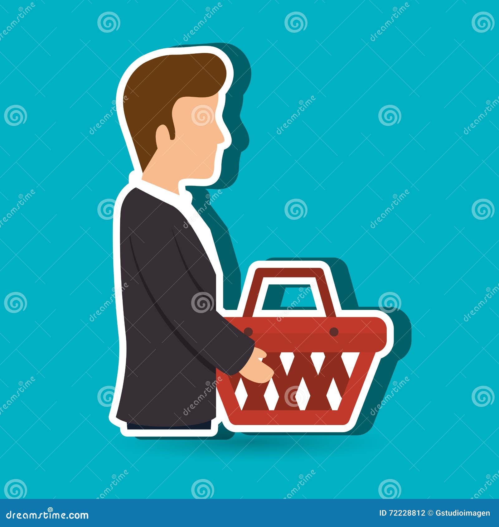 Avatar buyer design stock illustration. Illustration of young - 72228812