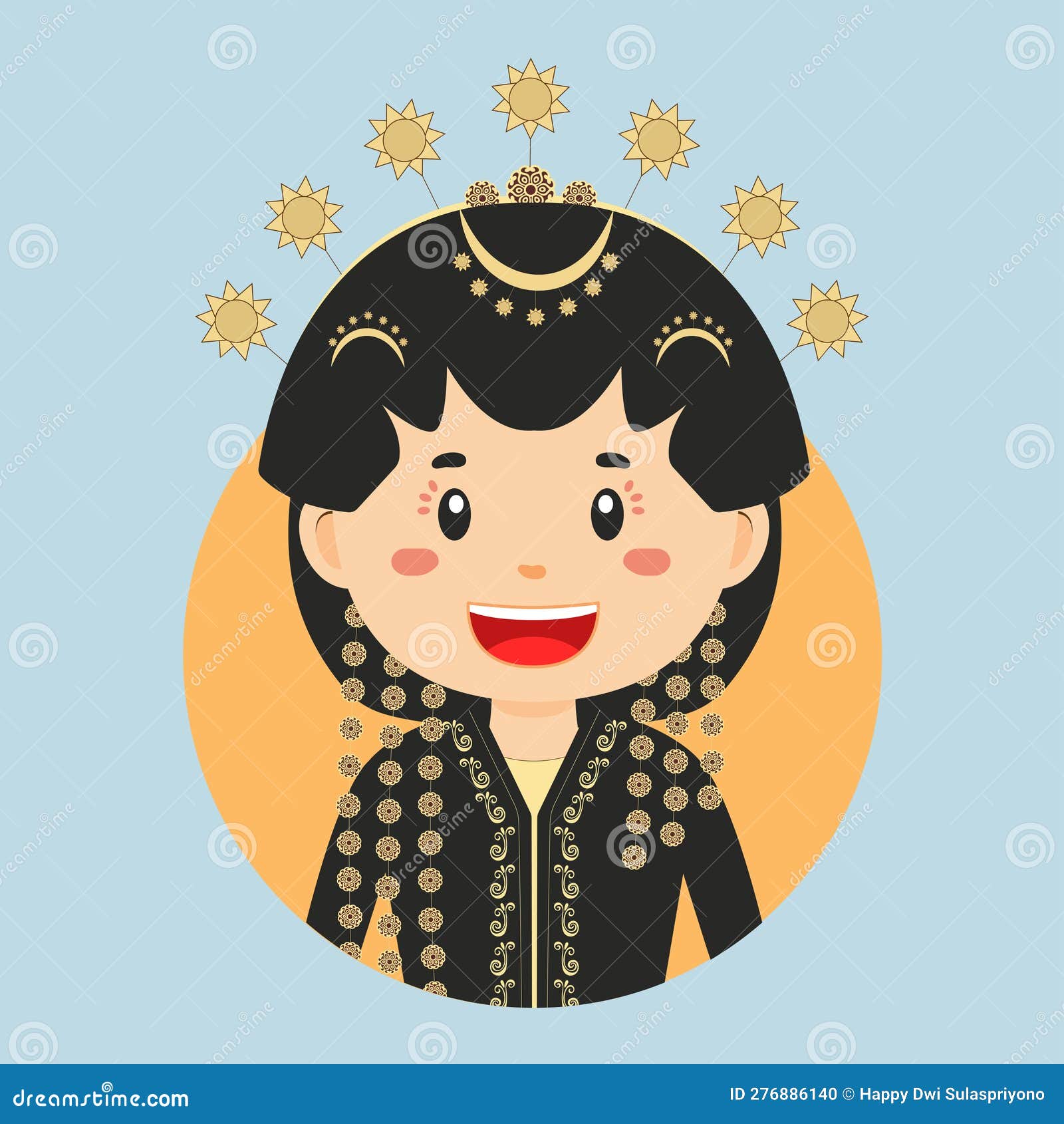 Avatar of a Central Java Indonesian Character Stock Vector ...