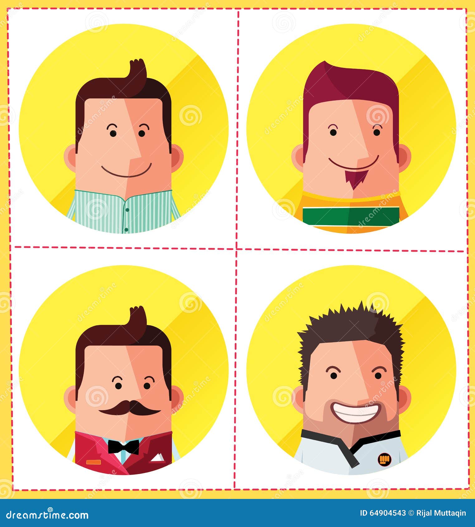 Avatar character design stock vector. Illustration of simple - 64904543