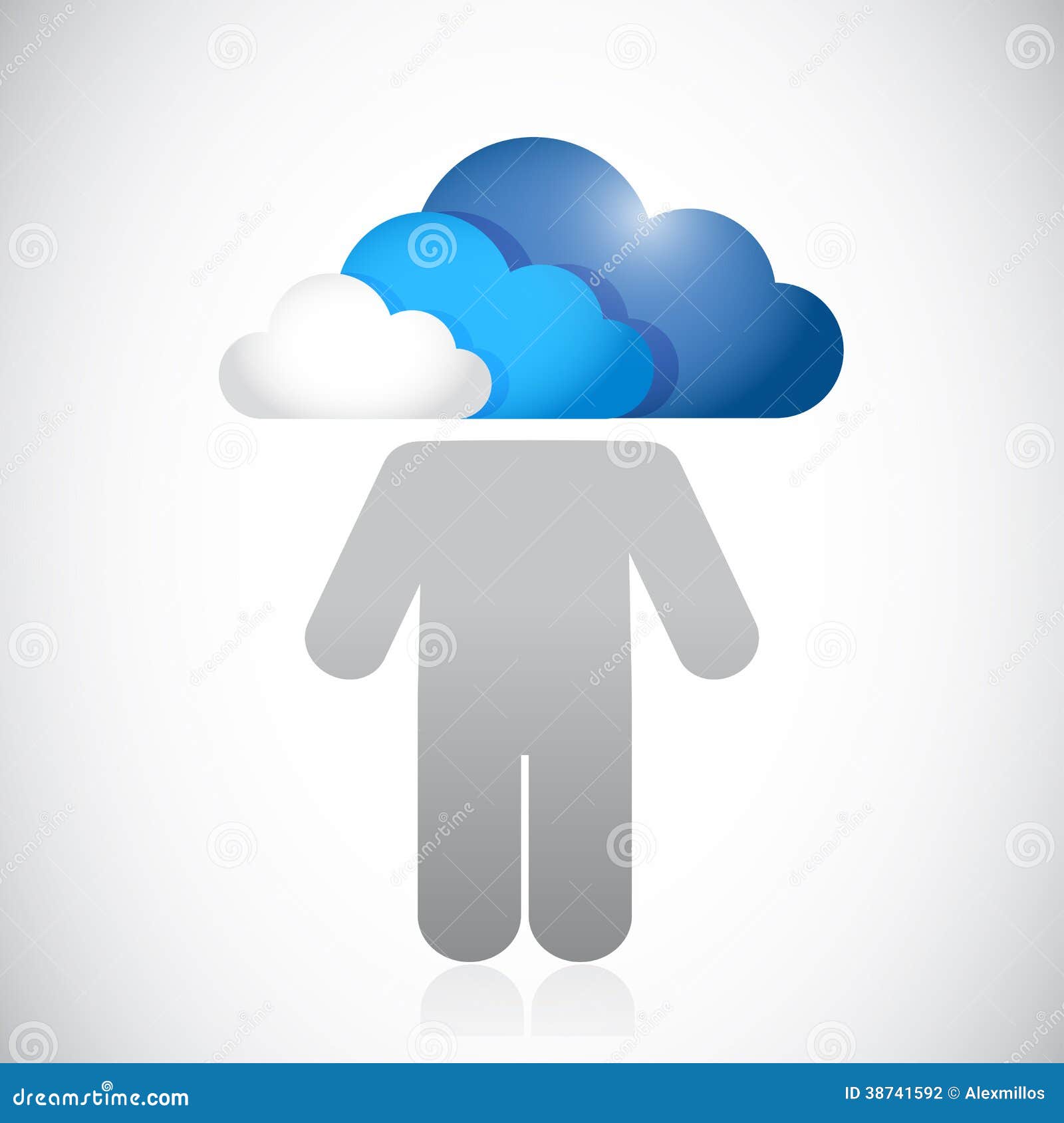 Avatar with a Cloud Head. Illustration Design Stock Illustration ...