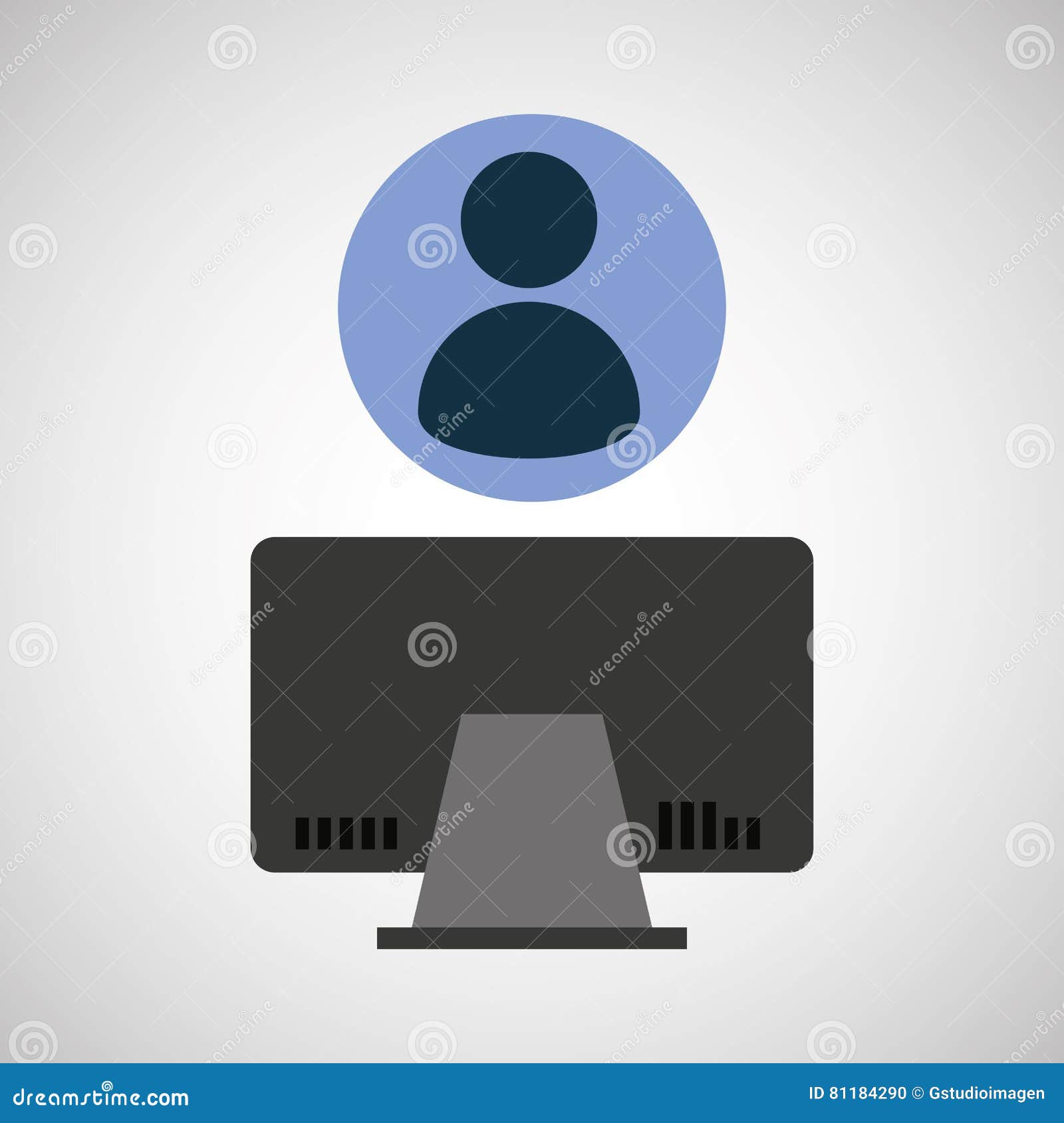 Avatar Computer Device Network Icon Stock Vector - Illustration of blog ...