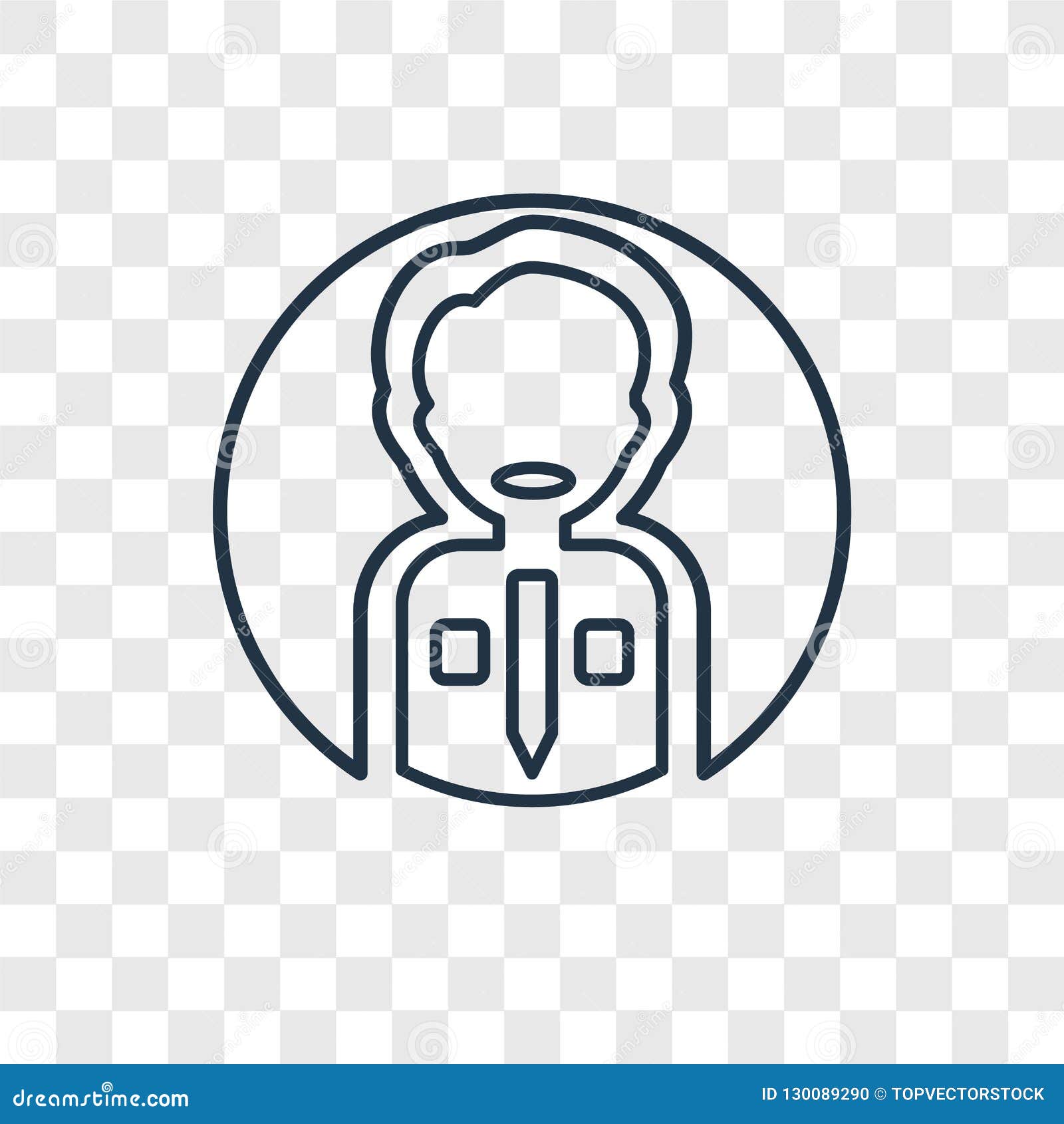 Avatar Concept Vector Linear Icon Isolated on Transparent Background ...