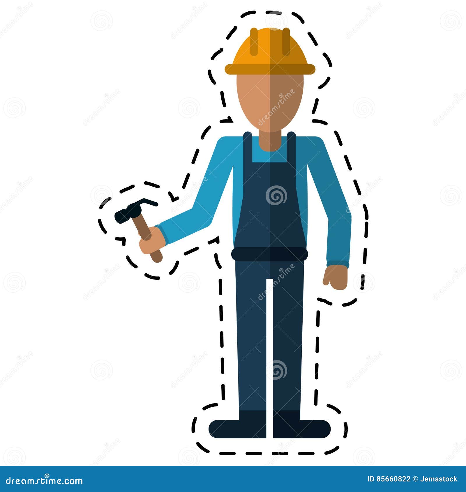 Avatar Construction Man, Vector Graphic | CartoonDealer.com #81930099