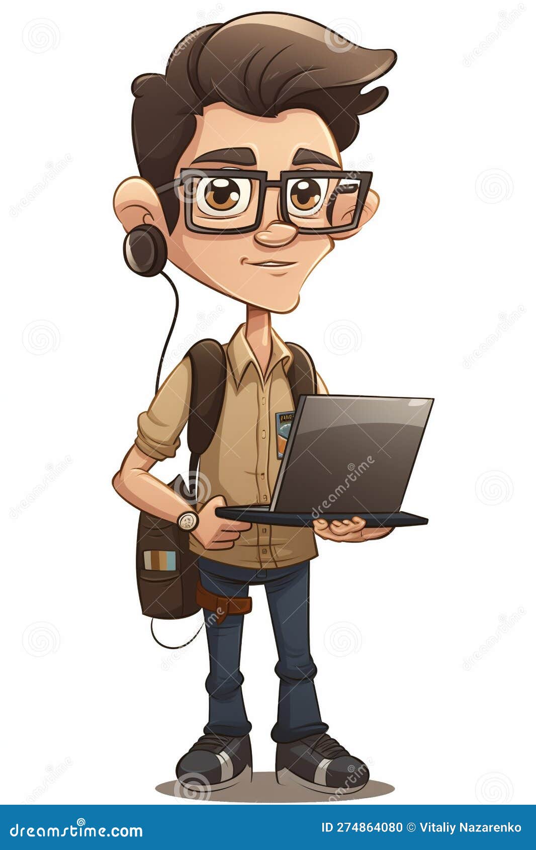 Avatar of a Cute Engineering Student. AI Generated Stock Illustration ...
