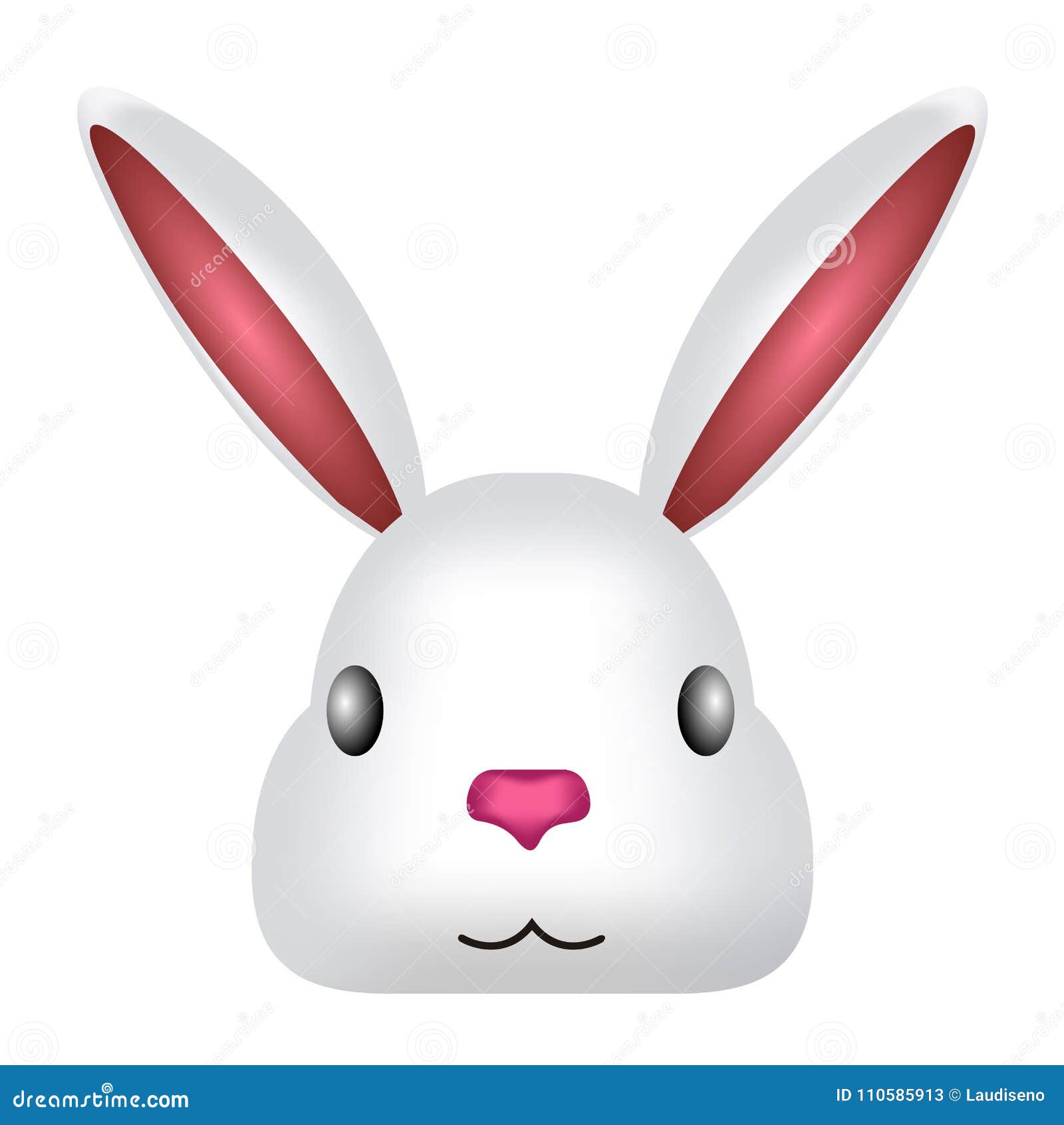 Avatar of a cute rabbit stock vector. Illustration of bunny - 110585913