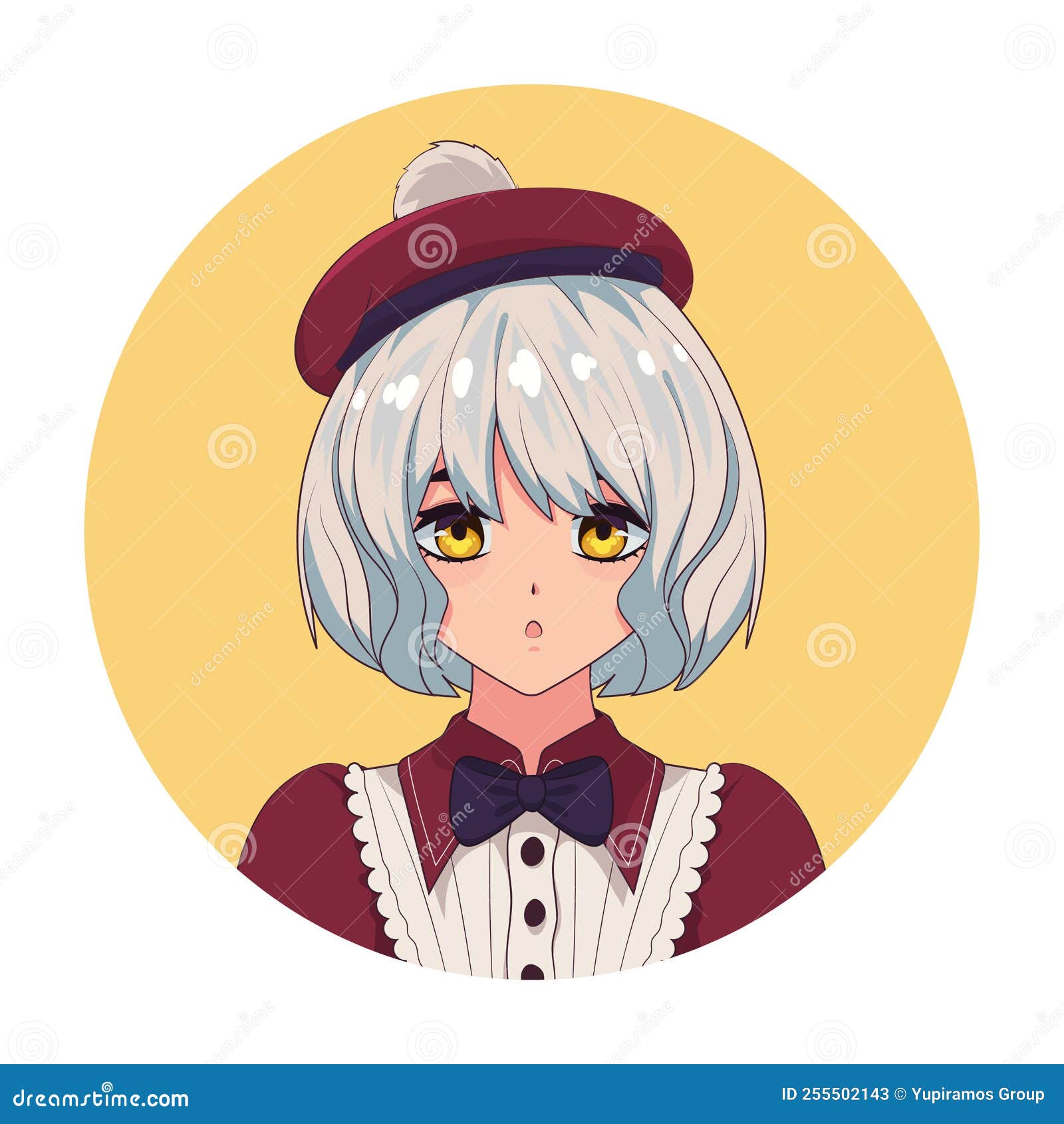 Avatar de anime girl ilustración del vector. Ilustración de hembra ...