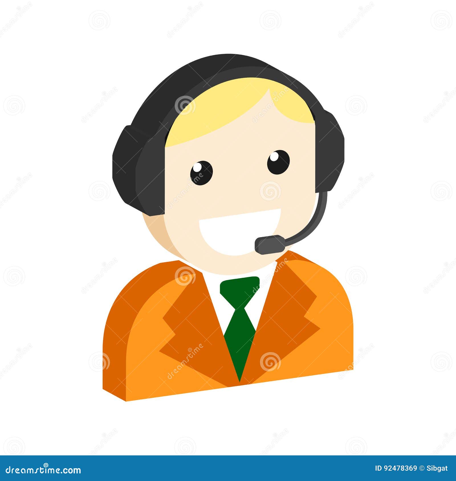 Avatar Dell'operatore, Simbolo Del Servizio Clienti Illustrazione ...